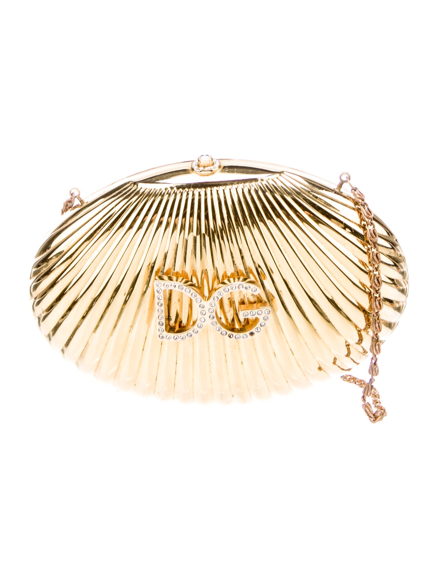 Dolce & Gabbana Shell Evening Bag - Gold Evening Bags, Handbags ...