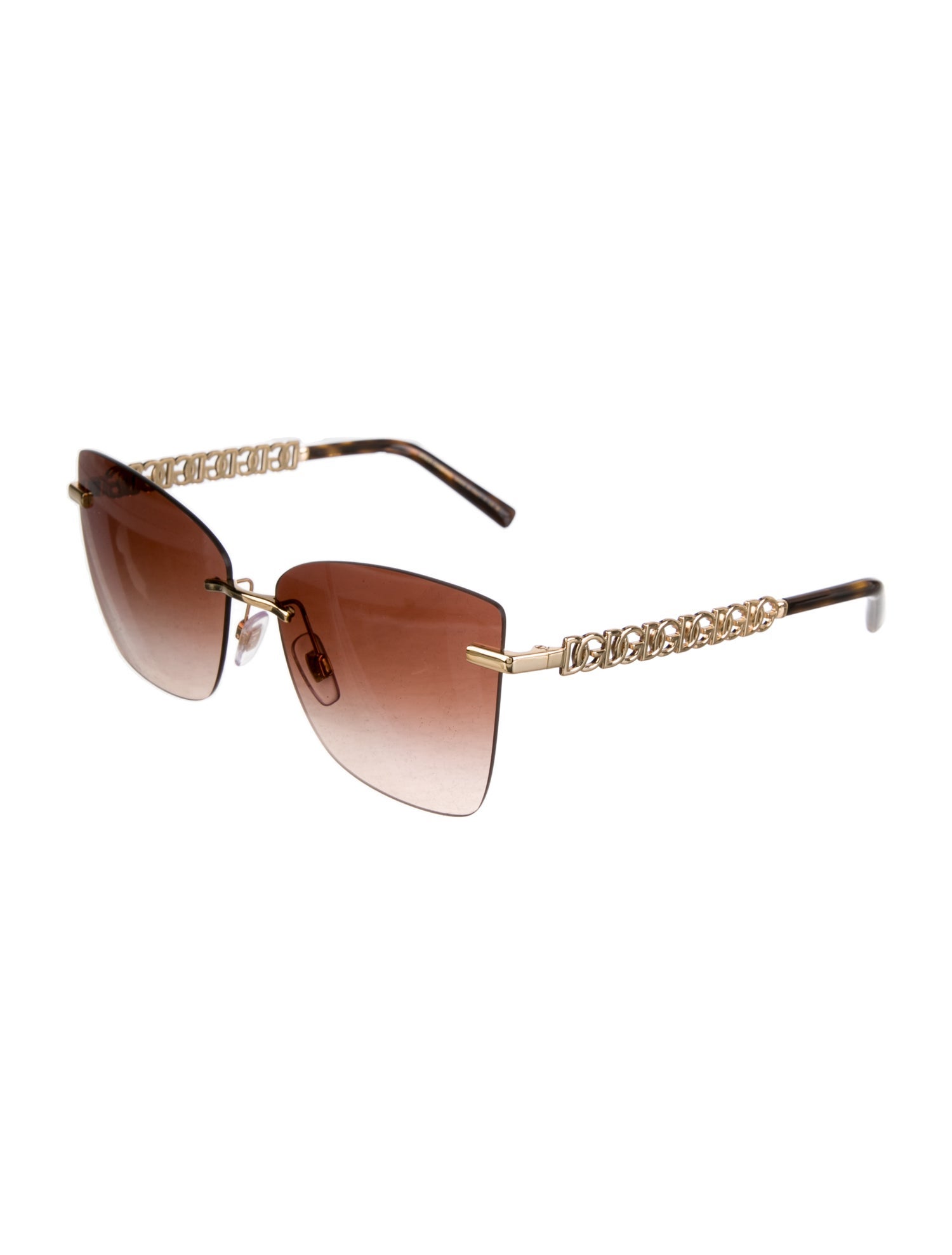 Dolce & Gabbana Cat-Eye Gradient Sunglasses - Brown Sunglasses ...