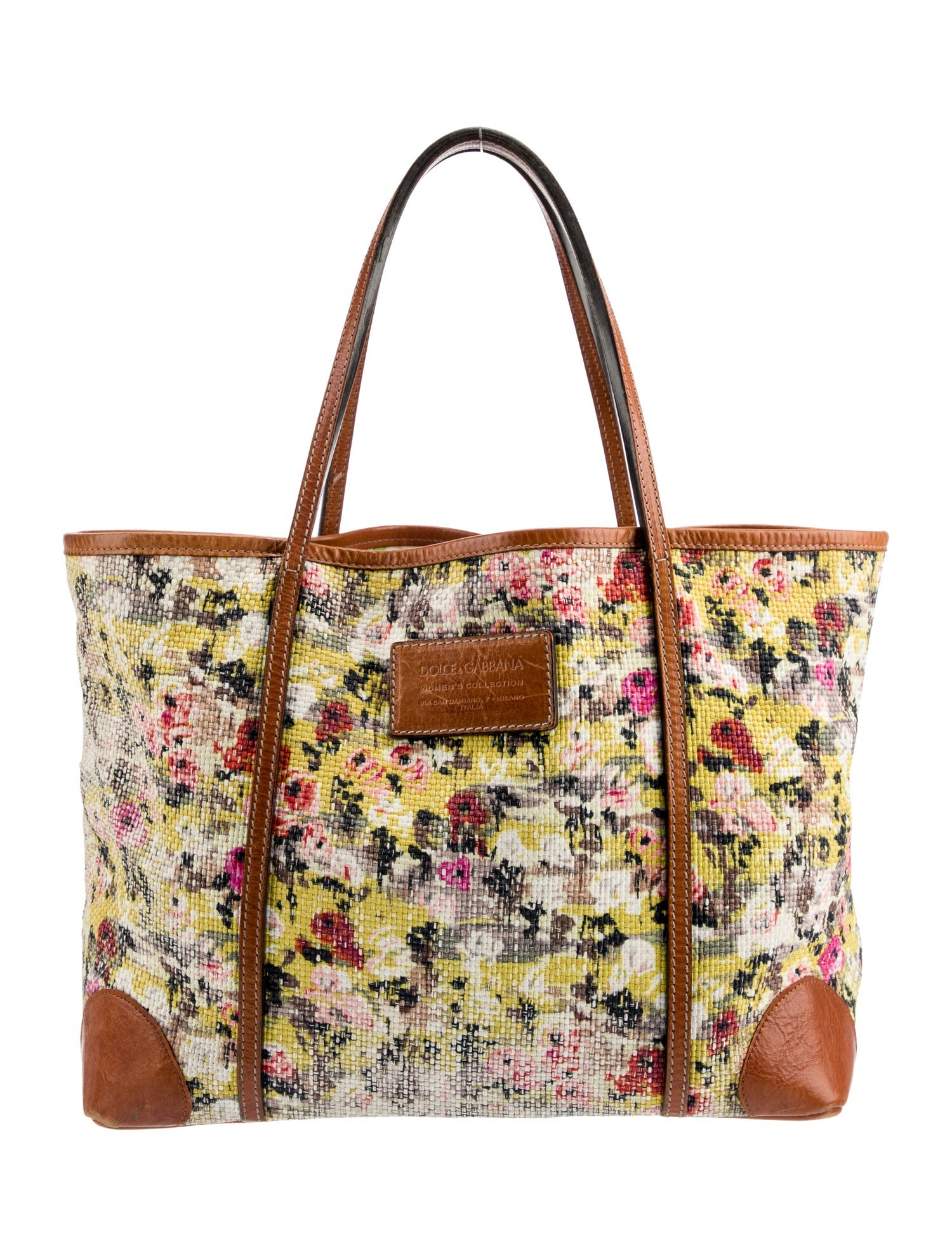 Dolce & Gabbana Raffia Leather-Trimmed Tote Bag - Neutrals Totes ...