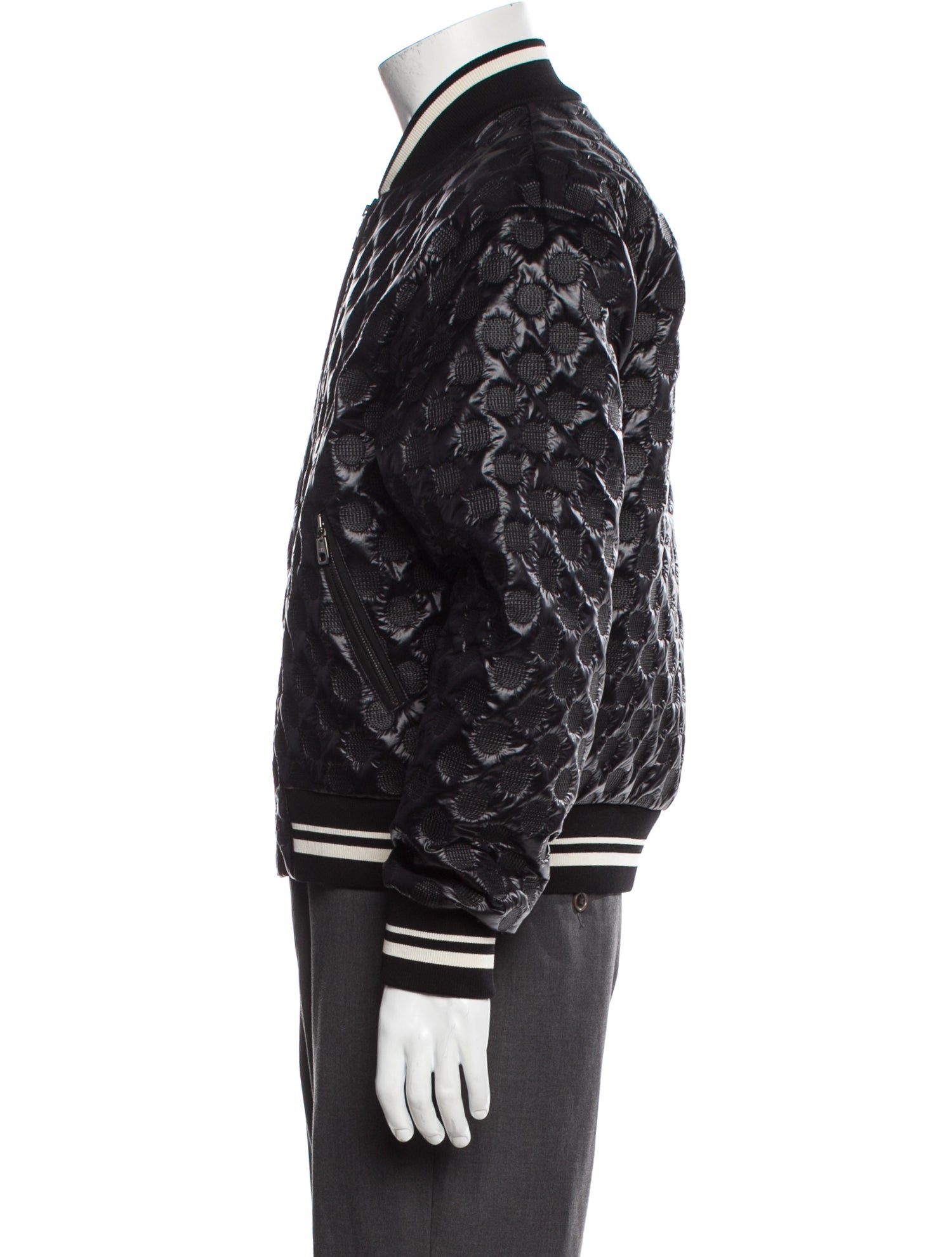 Dolce & Gabbana Patterned Bomber Jacket - Black Outerwear, Clothing ...