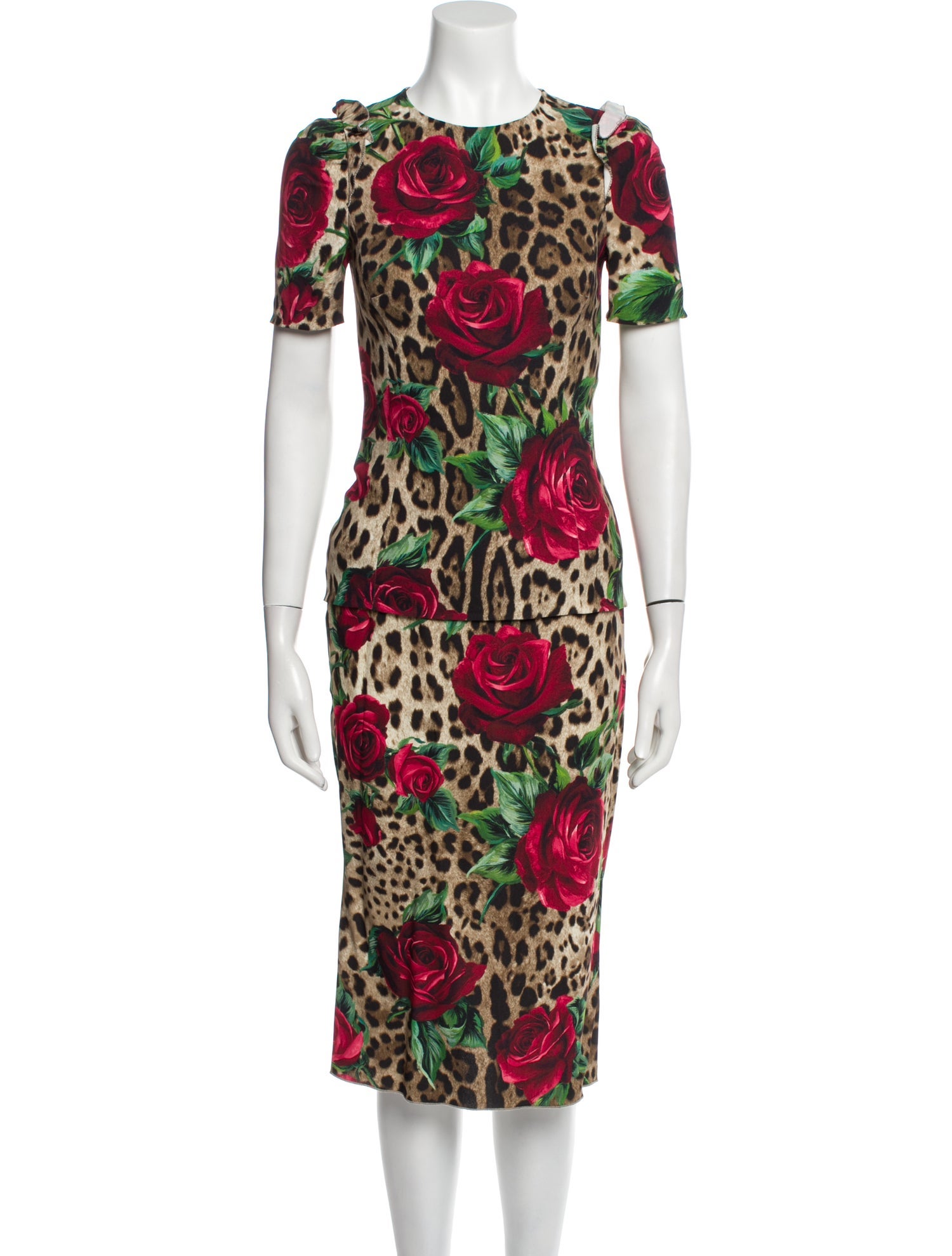 Dolce & Gabbana Floral Print Ruffle Embellishment Skirt Set - Neutrals ...