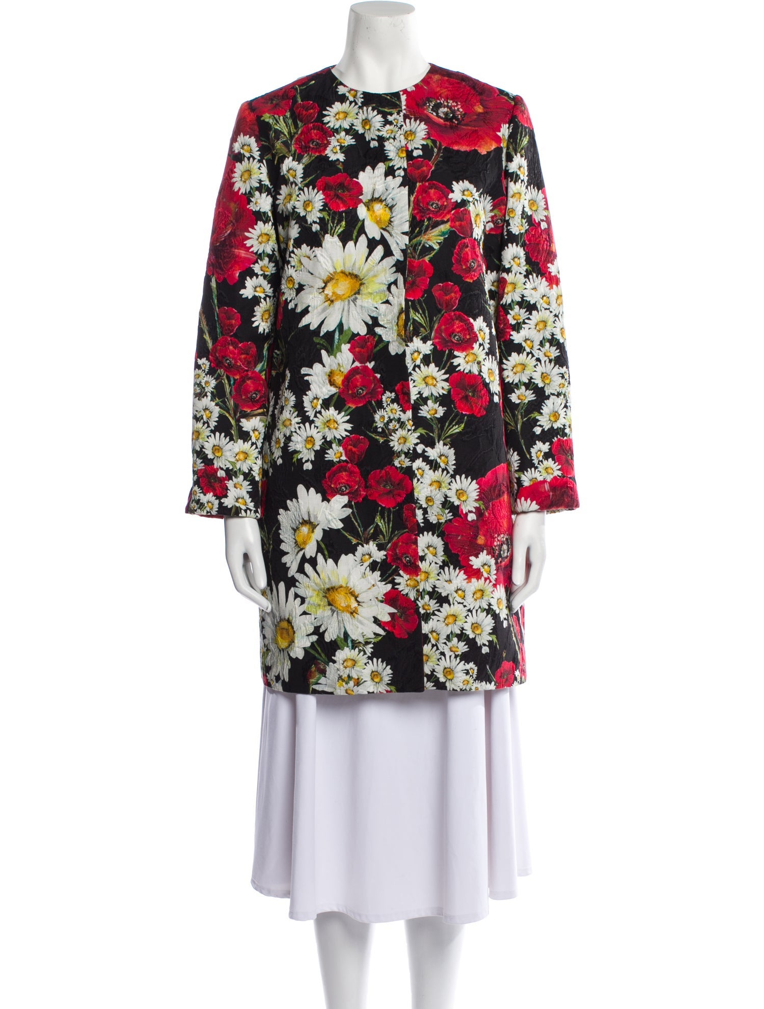 Etro Floral Print Coat - Grey Coats, Clothing - ETR188432 | The RealReal