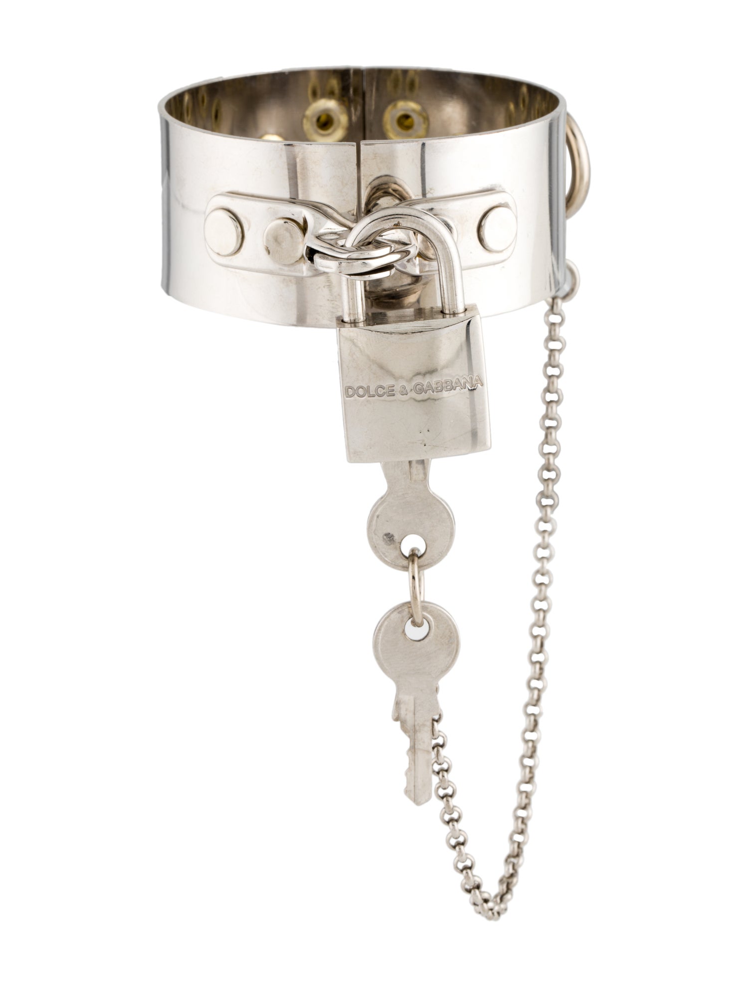 Dolce & Gabbana Padlock Bracelet - Brass Bangle, Bracelets - DAG442724 | The RealReal