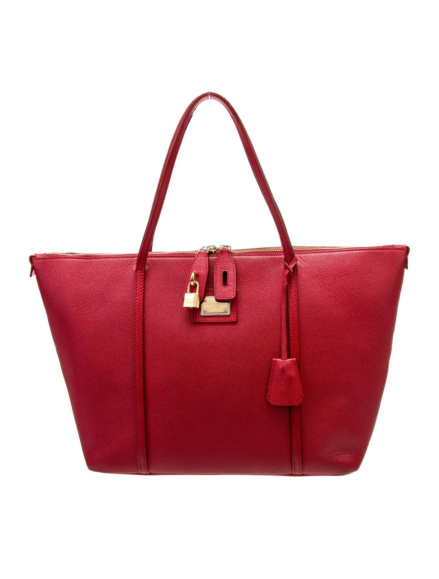 Dolce & Gabbana Saffiano Leather Tote Bag - Red Totes, Handbags ...