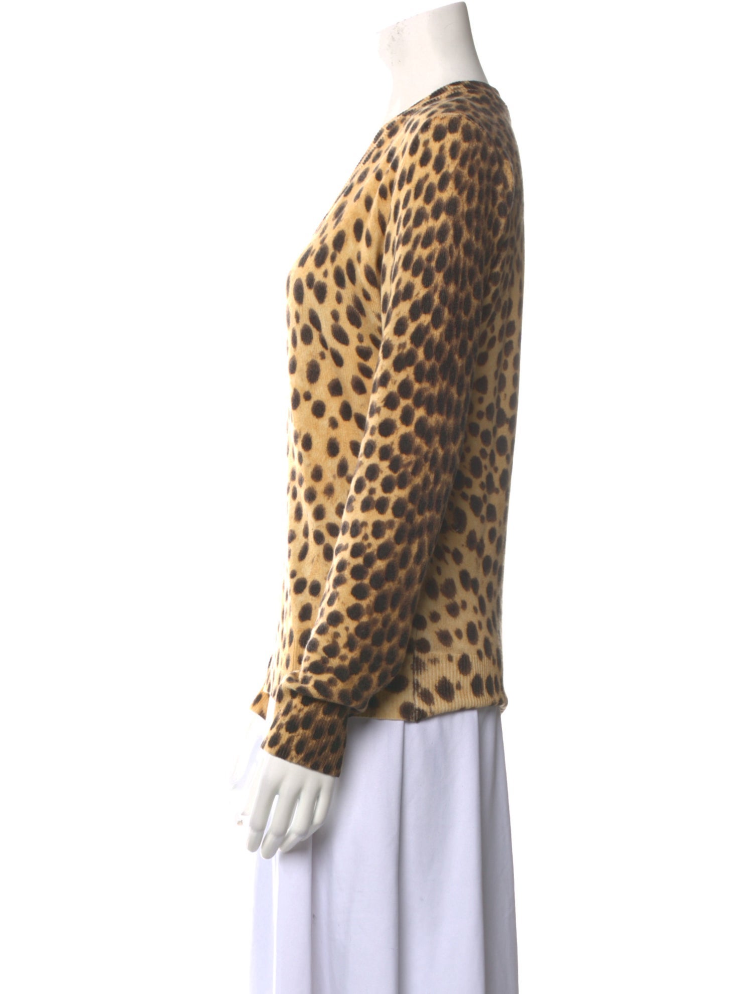 Dolce & Gabbana Virgin Wool Animal Print Sweater - Blue Knitwear ...