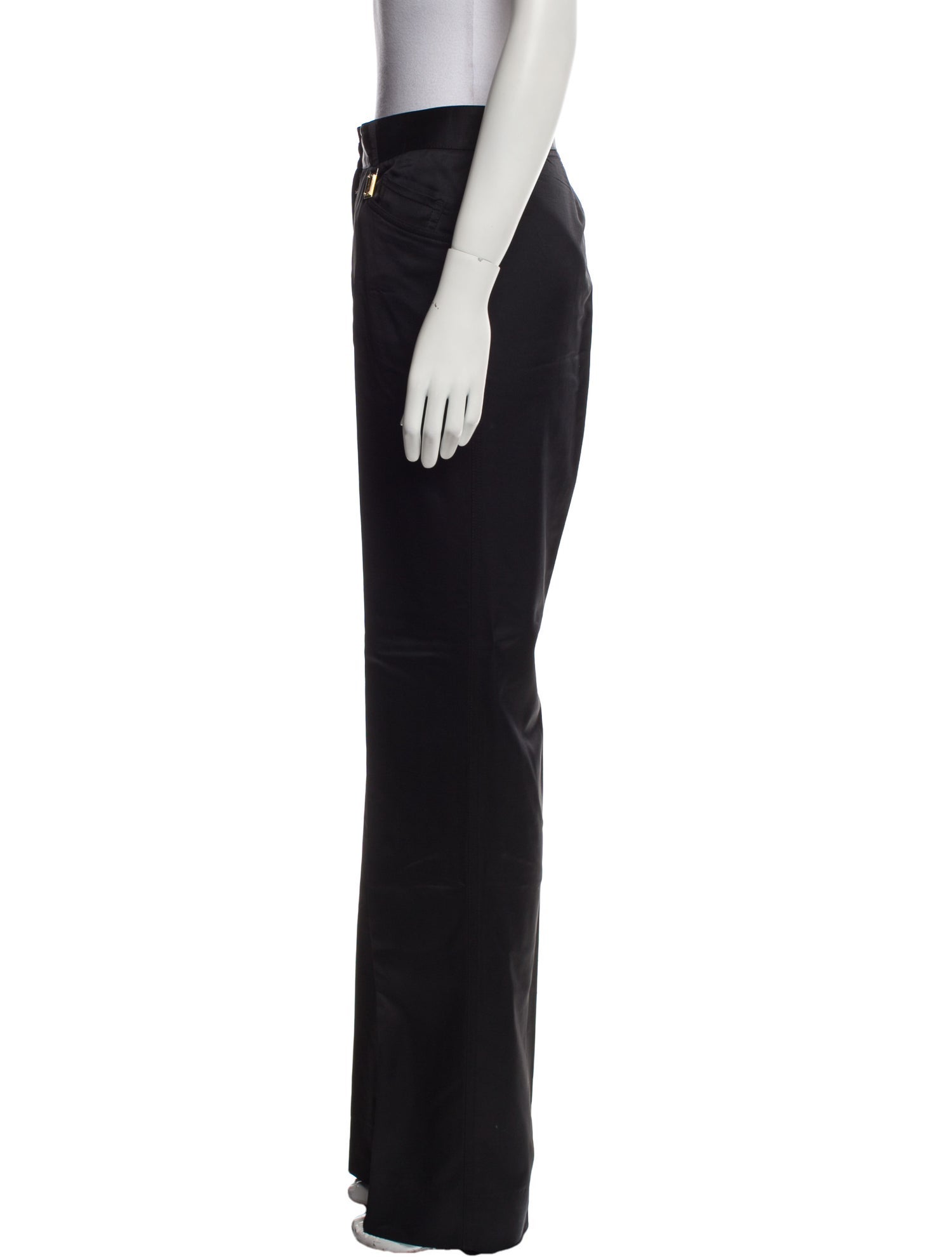 Reformation x Camille Rowe Wide Leg Pants - Black, 11.25" Rise Pants ...