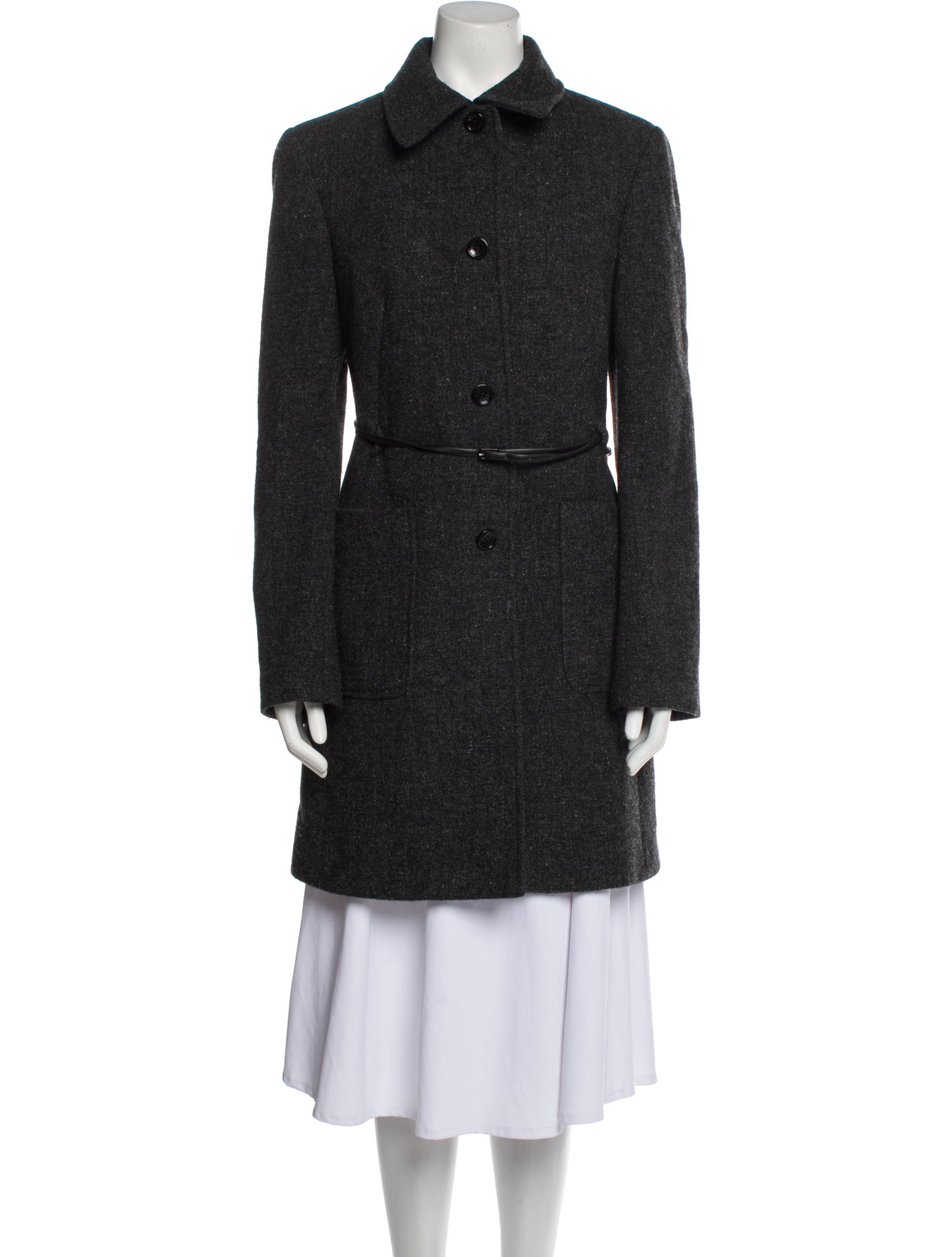 Dolce & Gabbana Virgin Wool Coat - Grey Coats, Clothing - DAG462068 ...