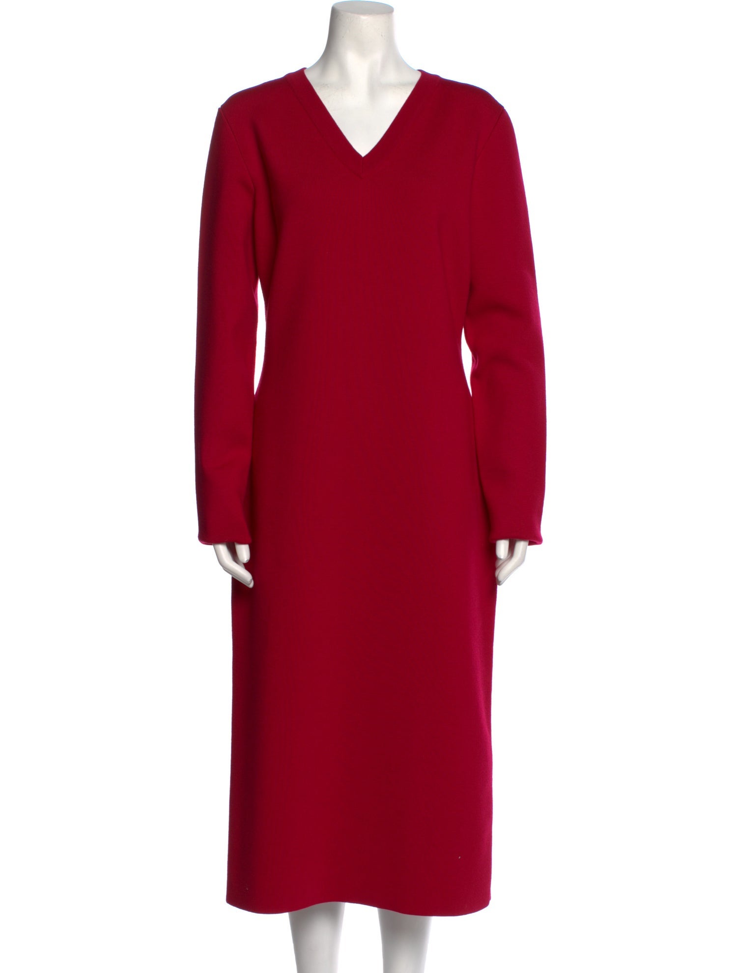 Dolce & Gabbana Virgin Wool Long Dress - Red Dresses, Clothing ...