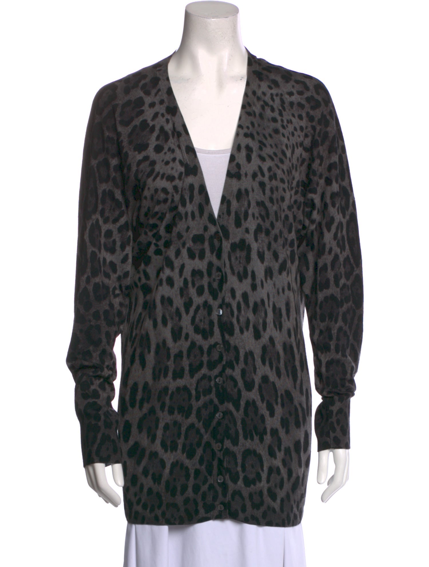 Dolce & Gabbana Virgin Wool Animal Print Sweater - Green Knitwear ...