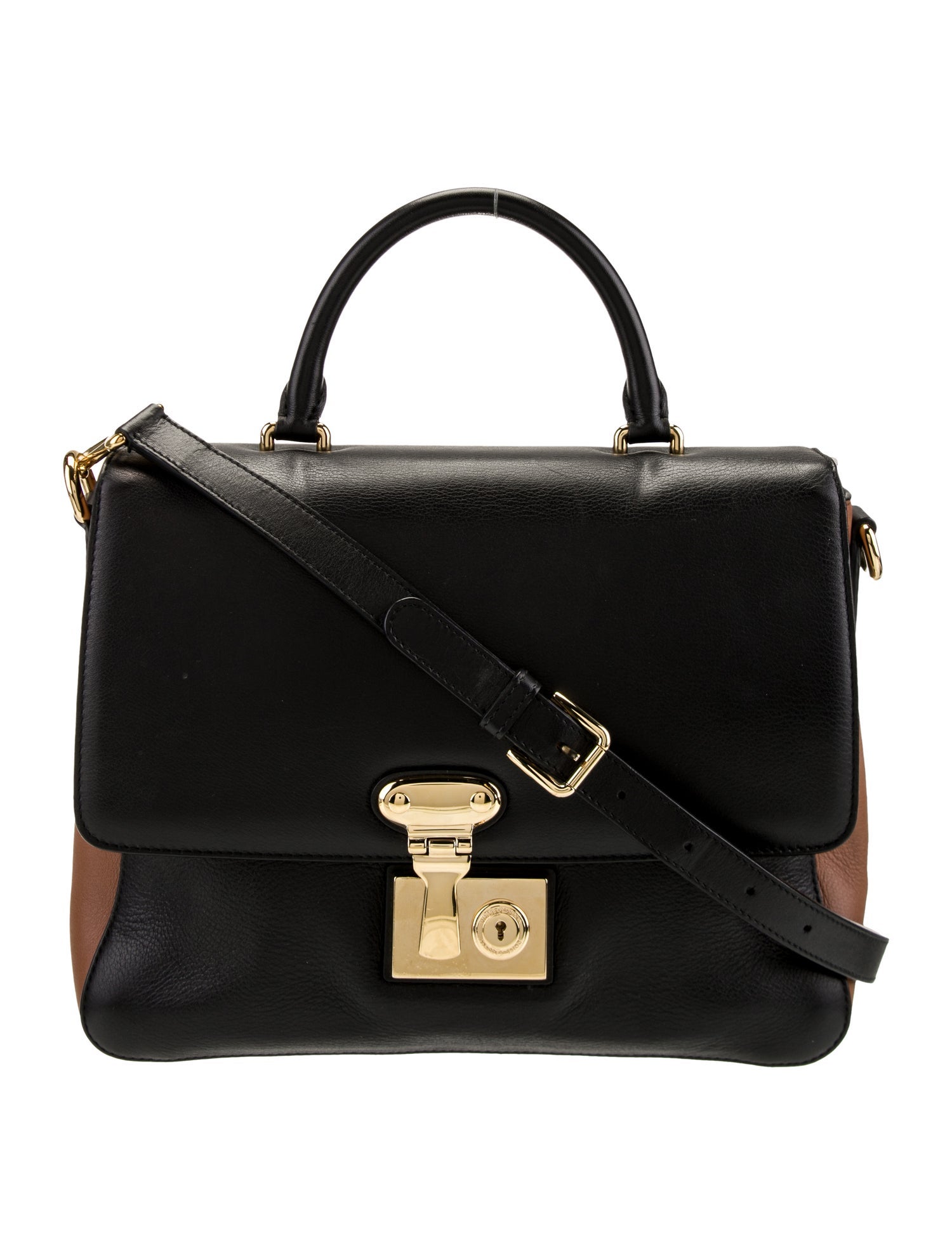 Dolce & Gabbana Leather Top Handle Bag - Black Handle Bags, Handbags ...