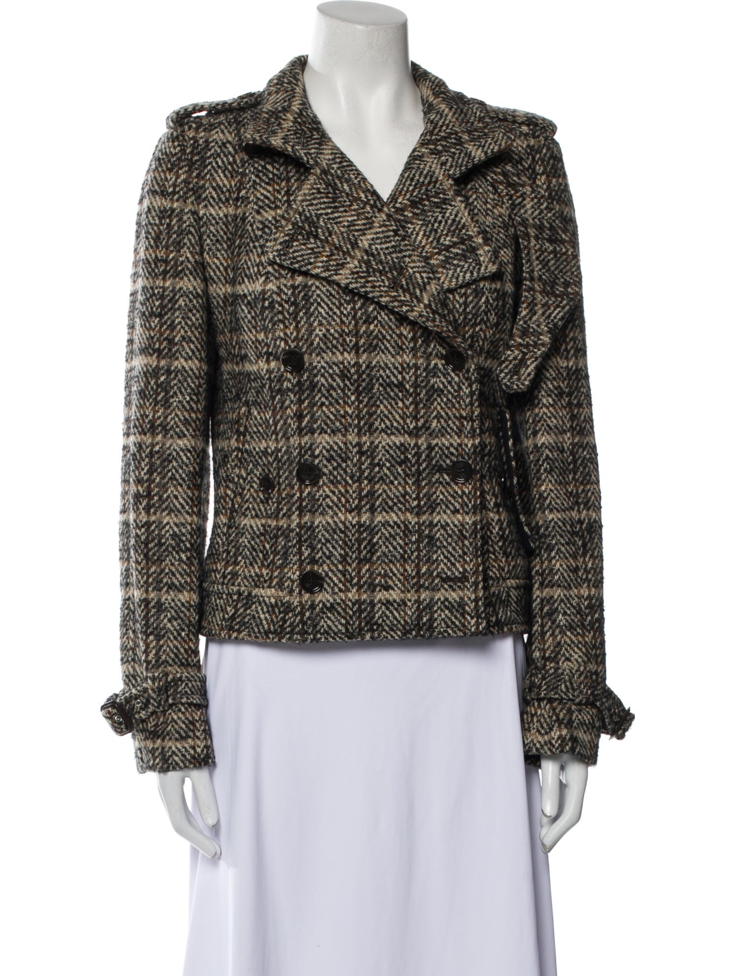 Dolce & Gabbana Virgin Wool Tweed Pattern Evening Jacket - Brown ...