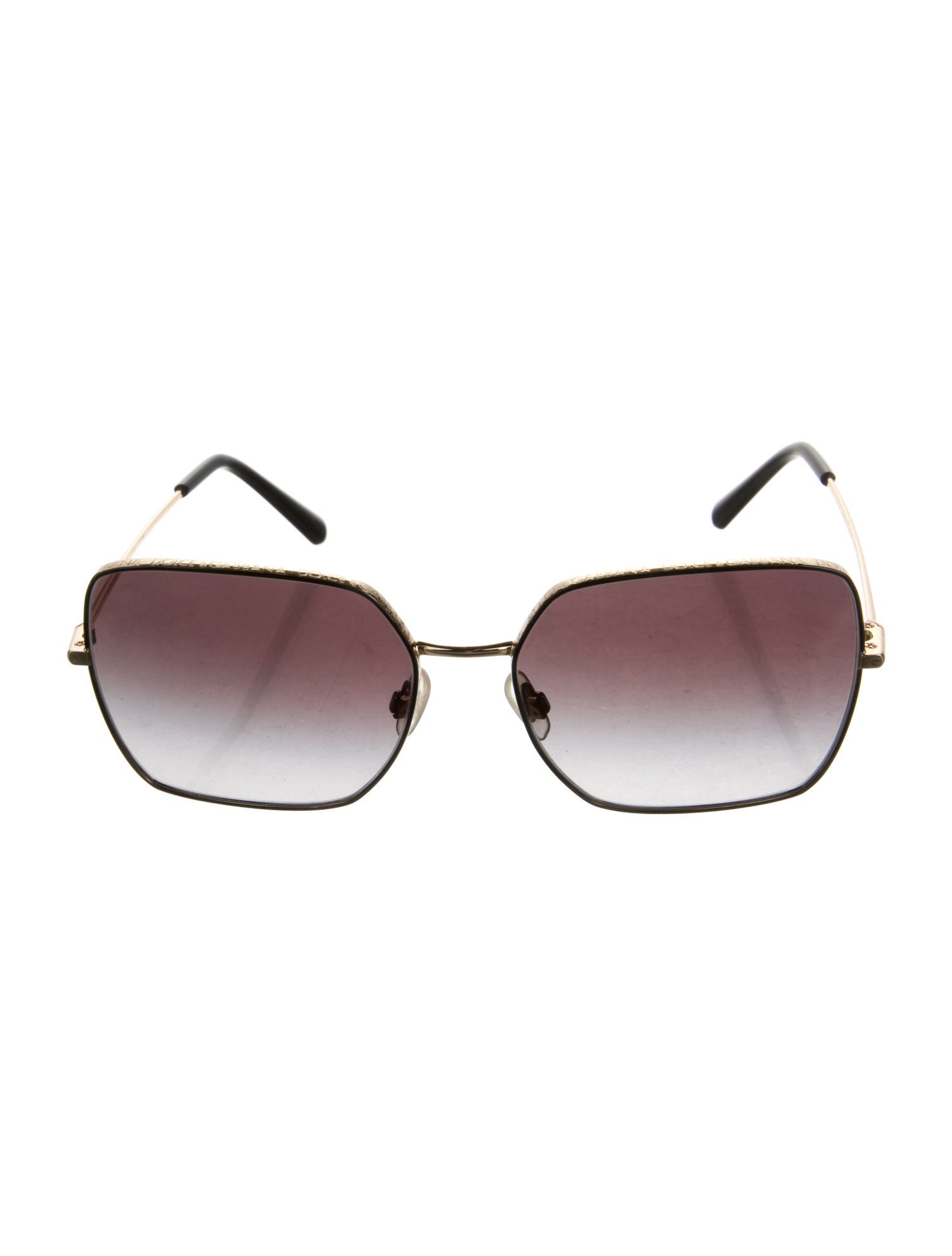 Dolce & Gabbana Square Gradient Sunglasses - Gold Sunglasses ...