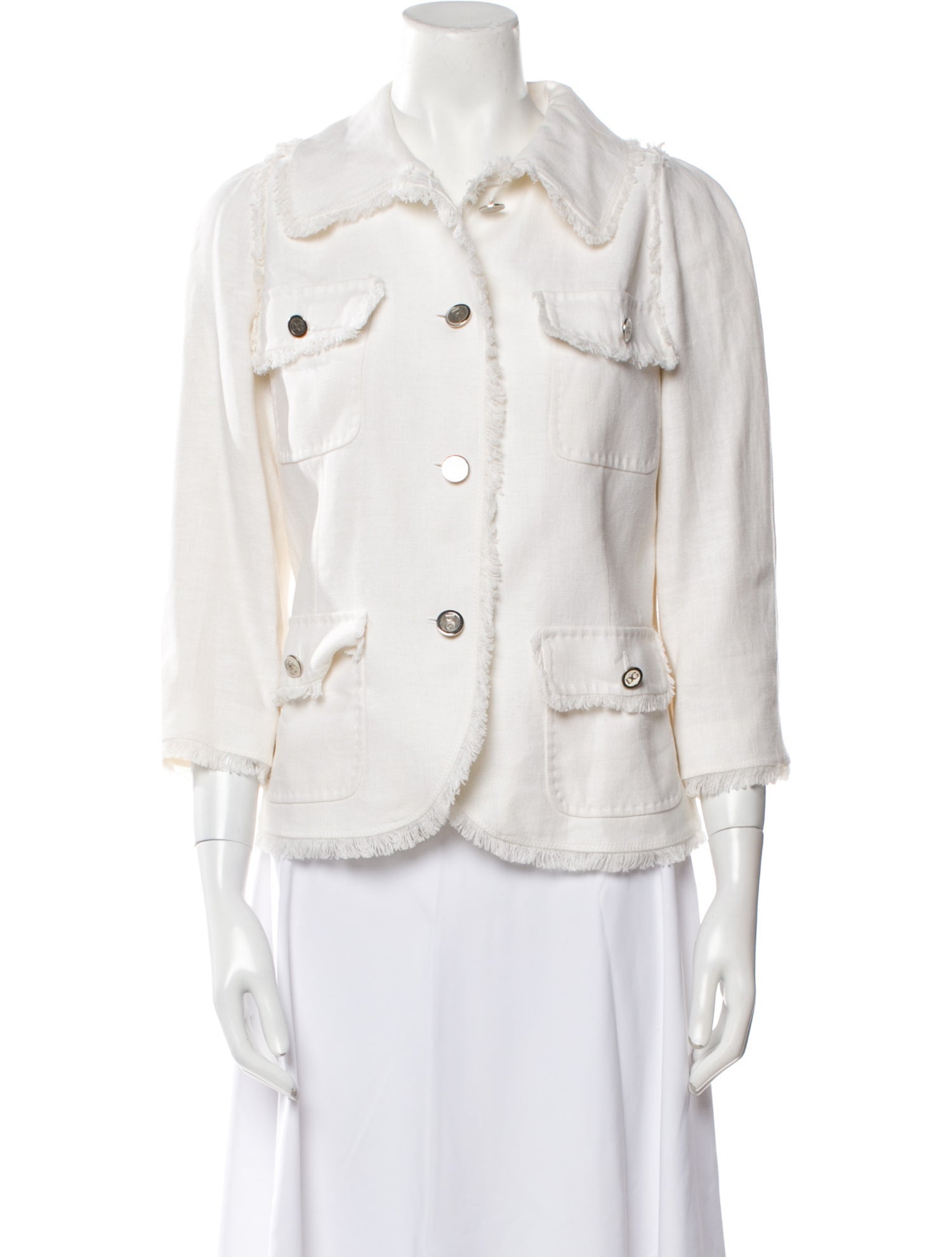 Dolce & Gabbana Linen Denim Jacket - White Jackets, Clothing ...
