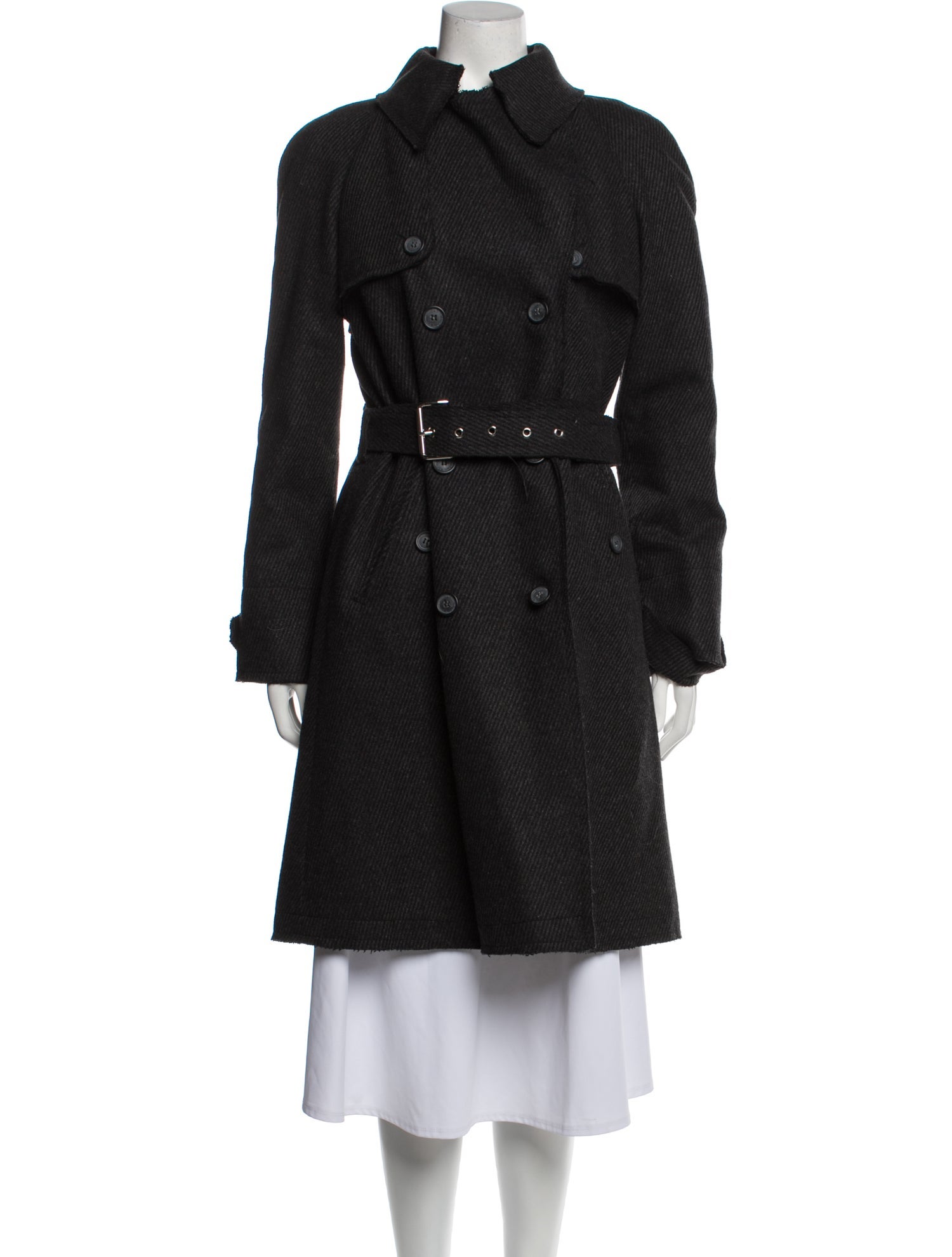D&G Wool Trench Coat - Grey Coats, Clothing - DAG499165 | The RealReal