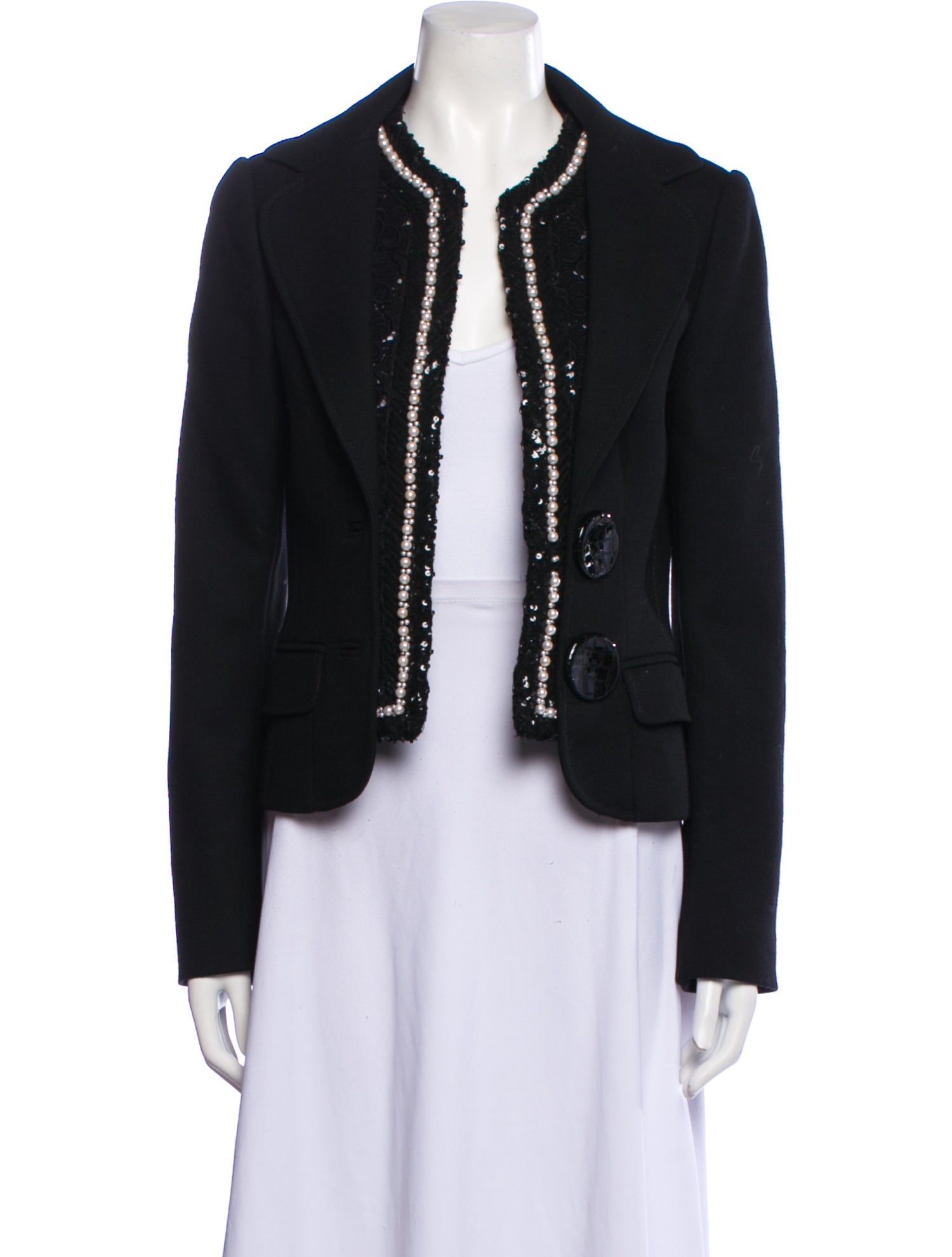 Dolce & Gabbana Virgin Wool Evening Jacket - Black Jackets, Clothing ...