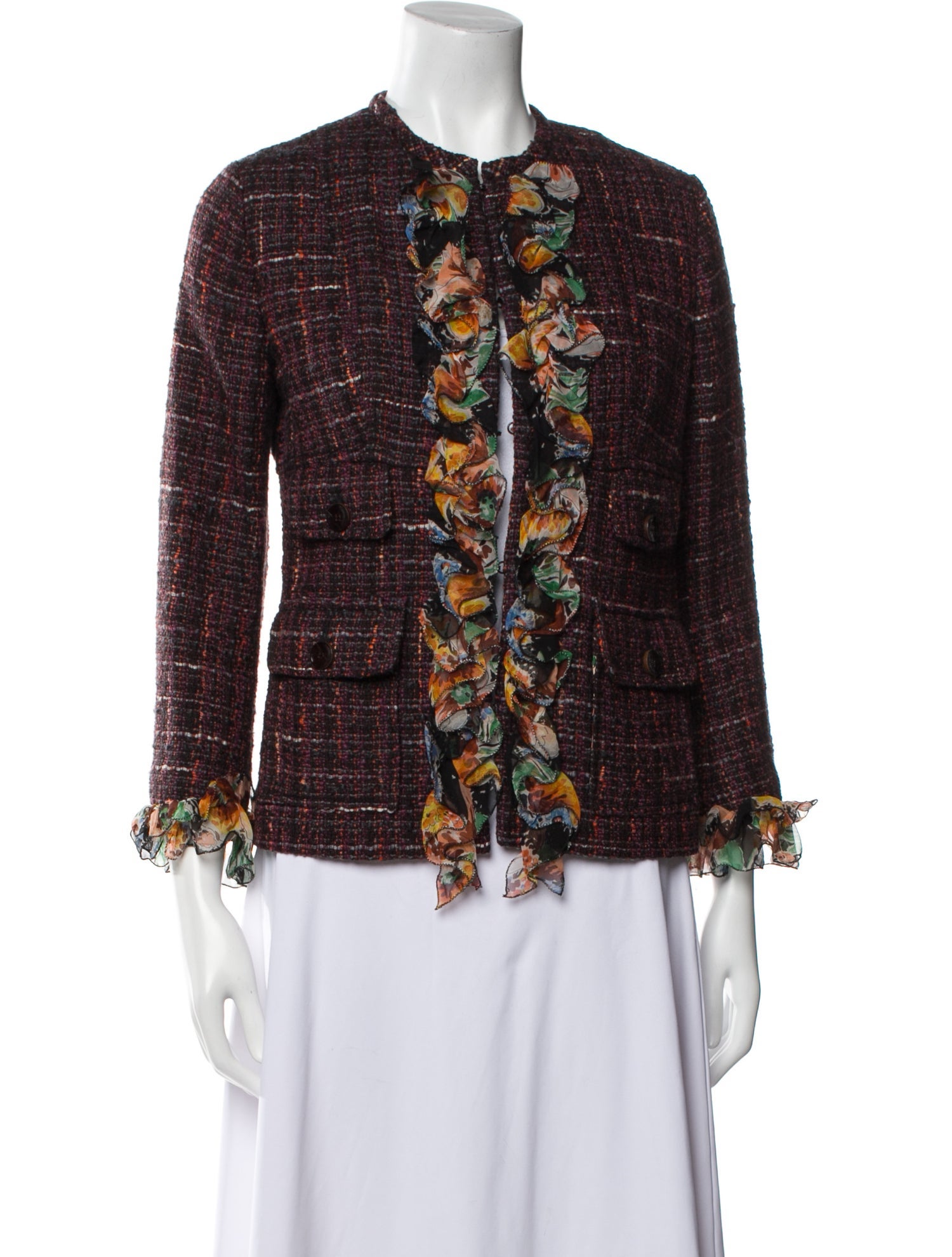 Dolce & Gabbana Virgin Wool Tweed Pattern Evening Jacket - Black ...