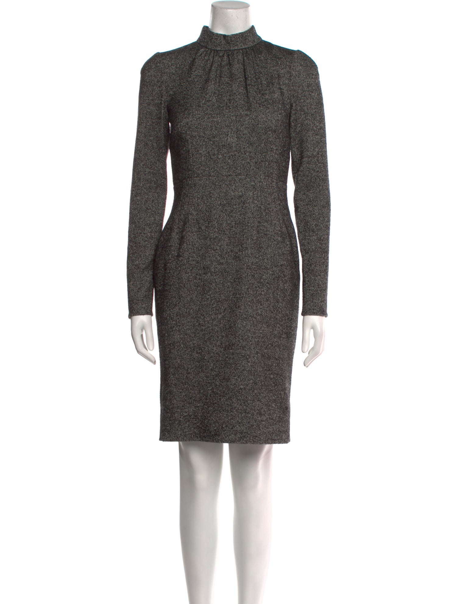 Dolce & Gabbana Virgin Wool Knee-Length Dress - Black Dresses, Clothing ...