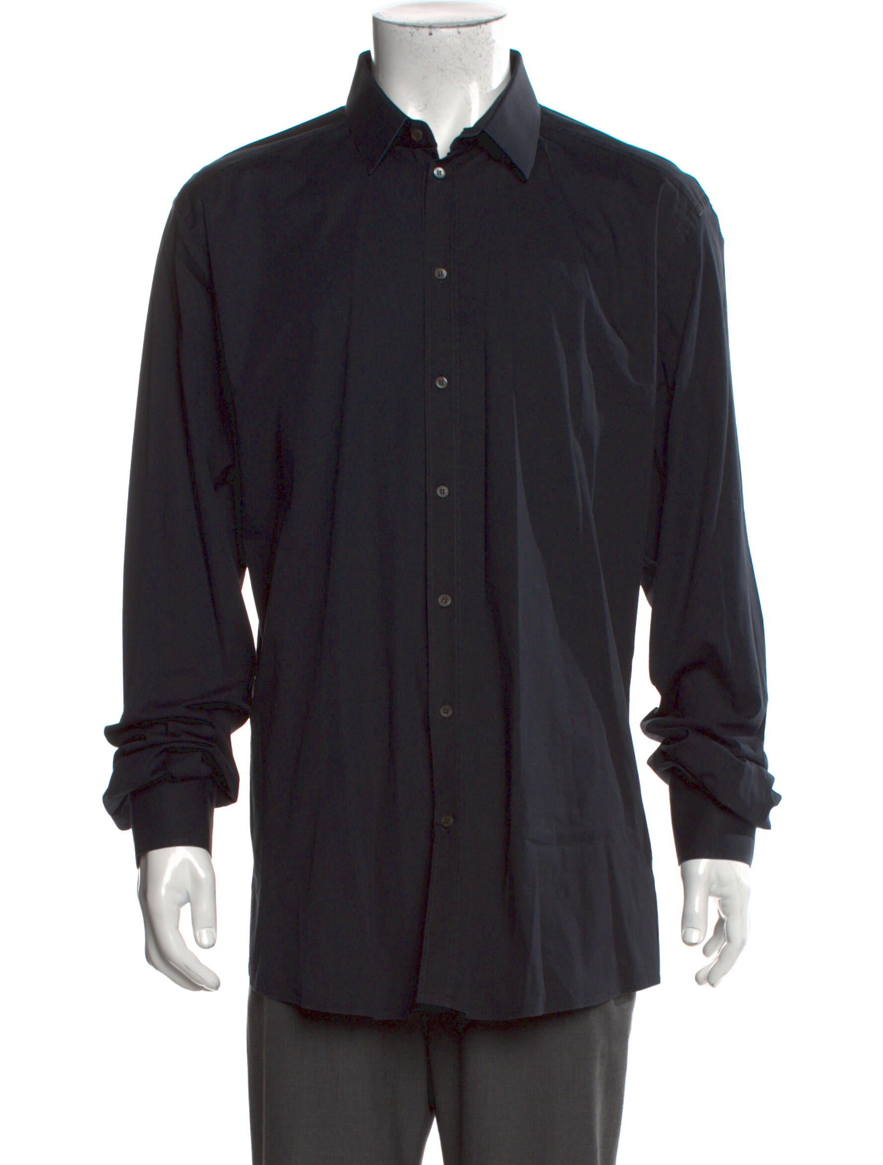 Dolce & Gabbana Long Sleeve Dress Shirt - Black Dress Shirts, Clothing ...