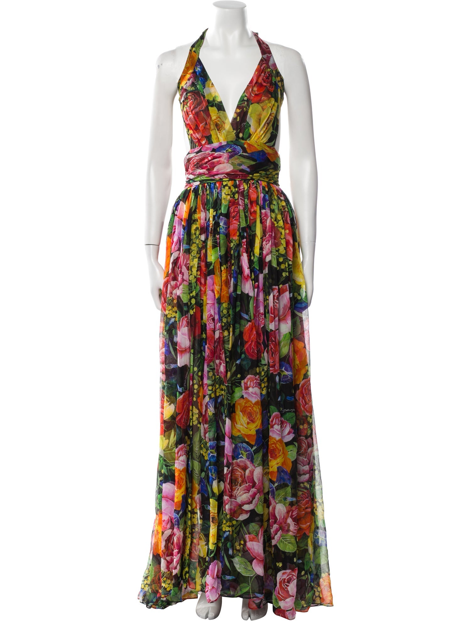 Dolce & Gabbana Silk Long Dress - Black Dresses, Clothing - DAG513541 ...