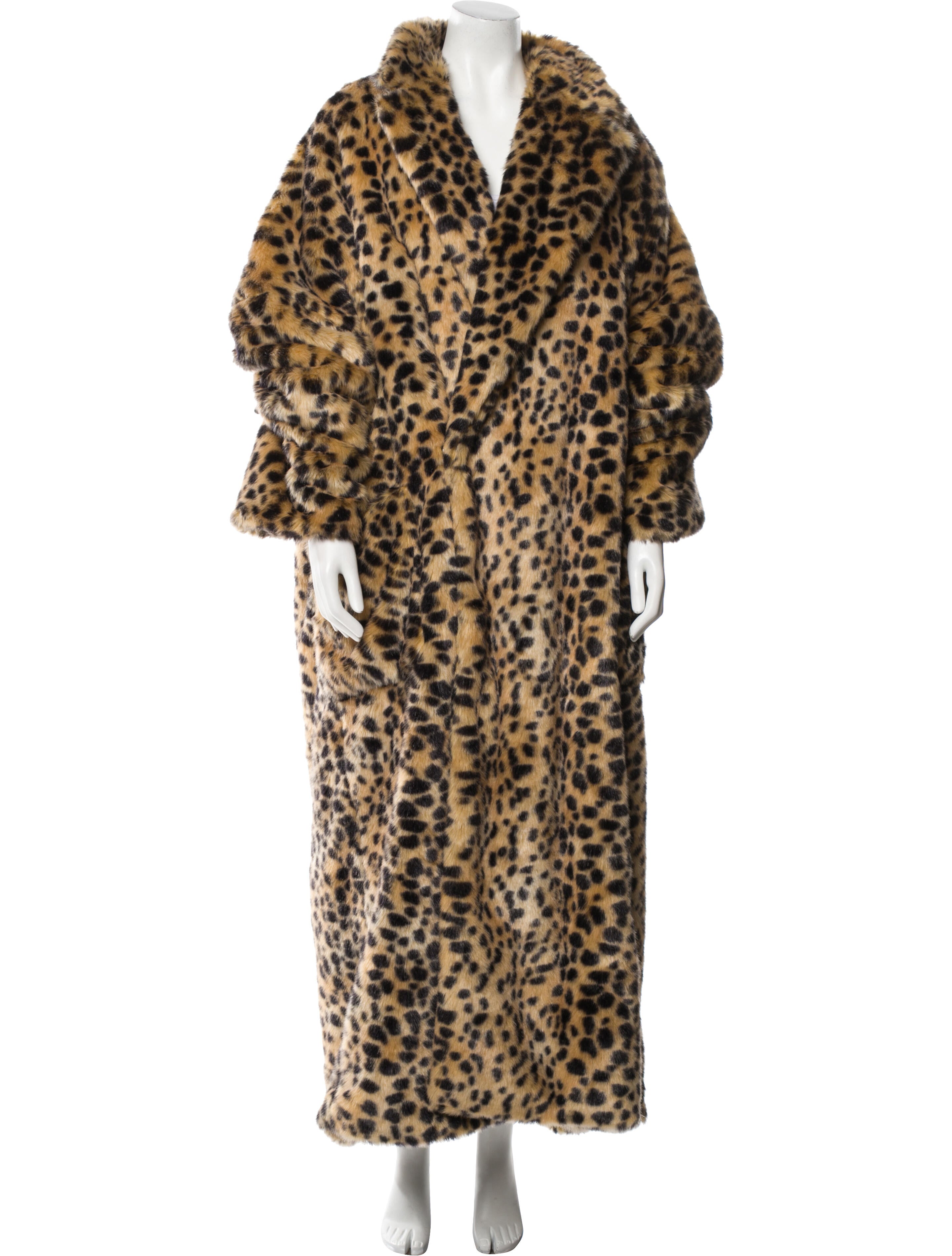 Dolce & Gabbana Faux Fur Animal Print Faux Fur Coat - Neutrals Coats, Clothing - DAG514675 | The ...