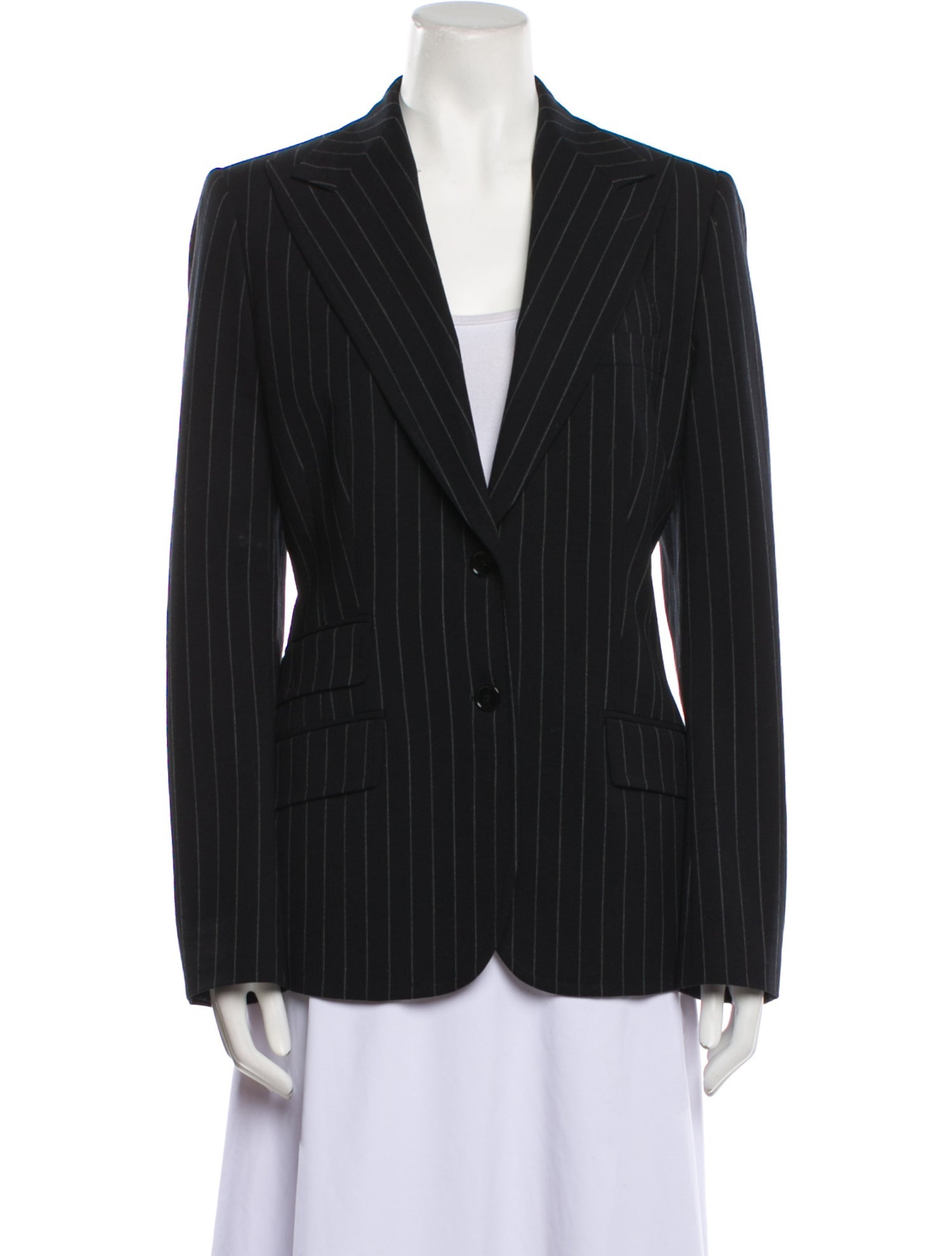 Dolce & Gabbana Virgin Wool Striped Blazer - Black Jackets, Clothing ...