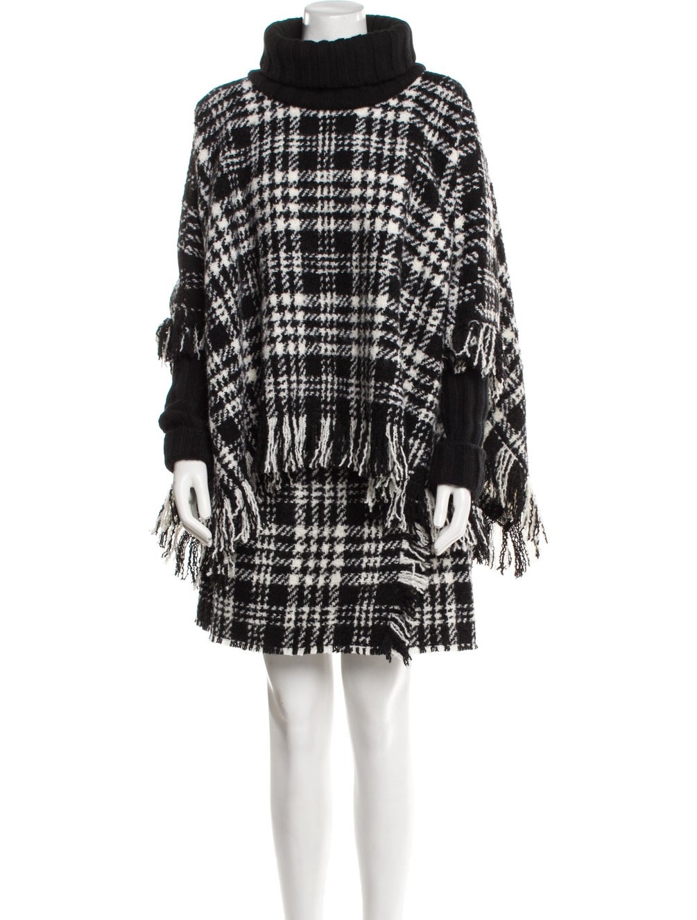 Dolce & Gabbana Virgin Wool Houndstooth Print Skirt Set - Black Suits ...