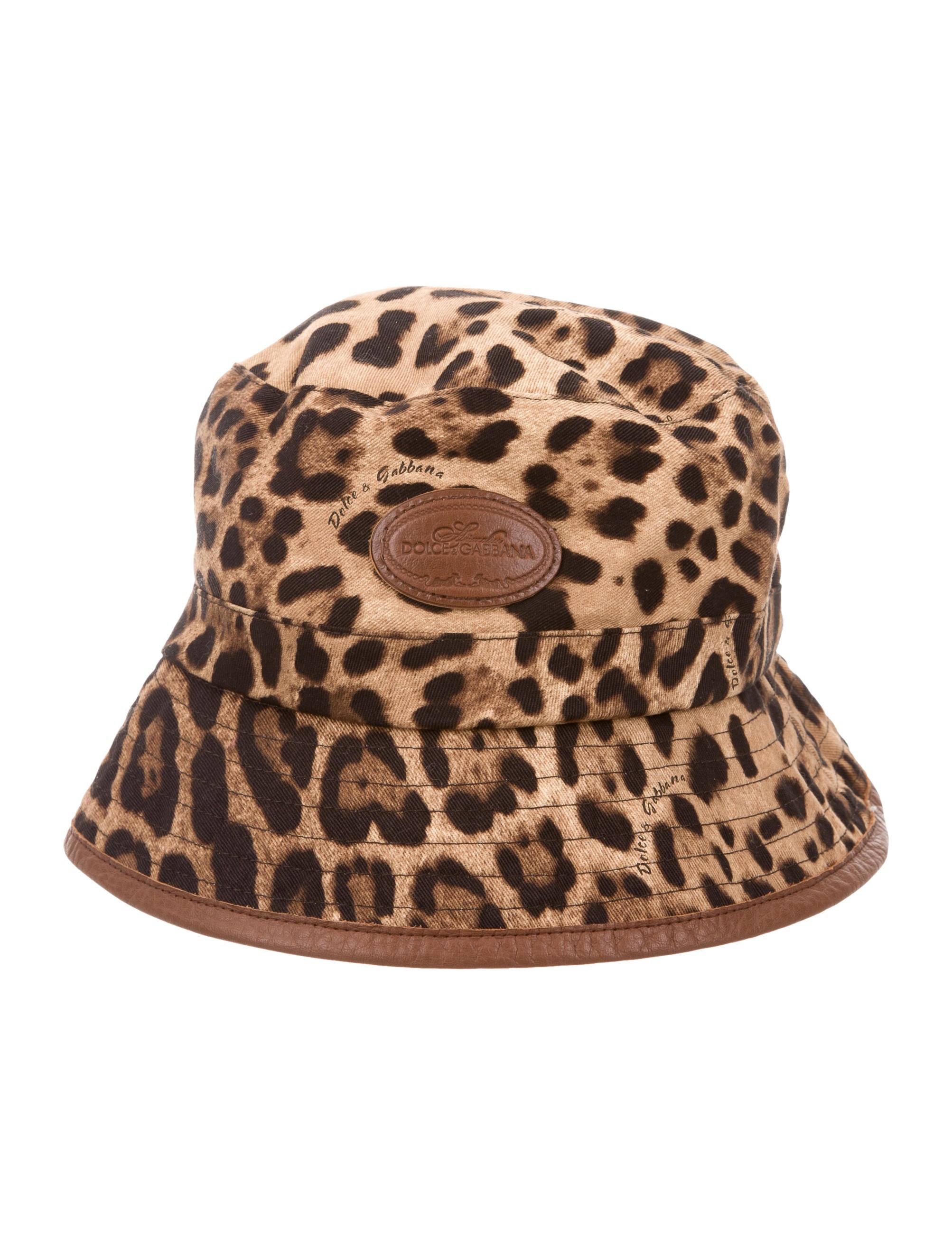 Dolce & Gabbana Leopard Print Bucket Hat - Brown Hats, Accessories ...