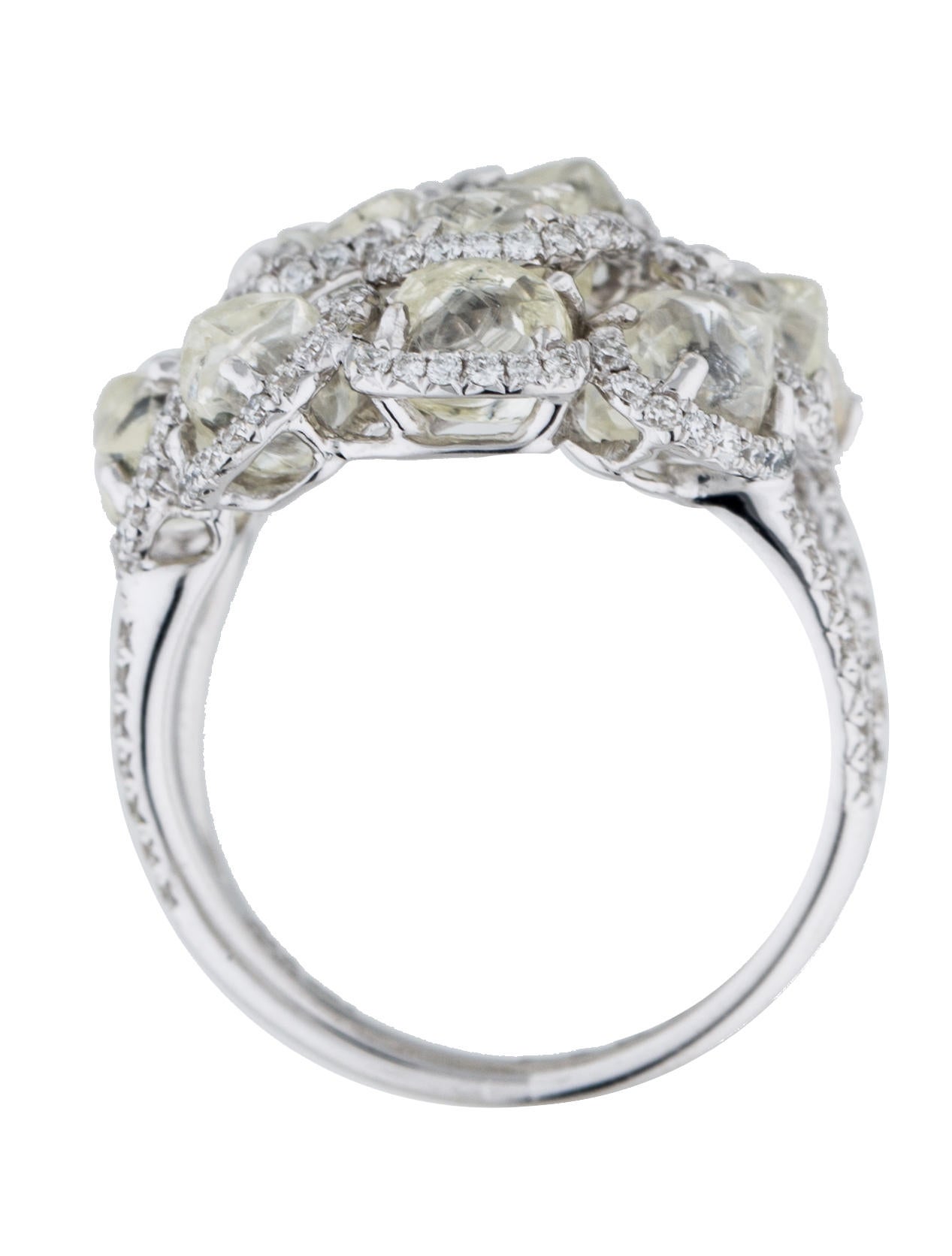Diamond in the Rough 18K Diamond Cluster Cocktail Ring - Rings ...