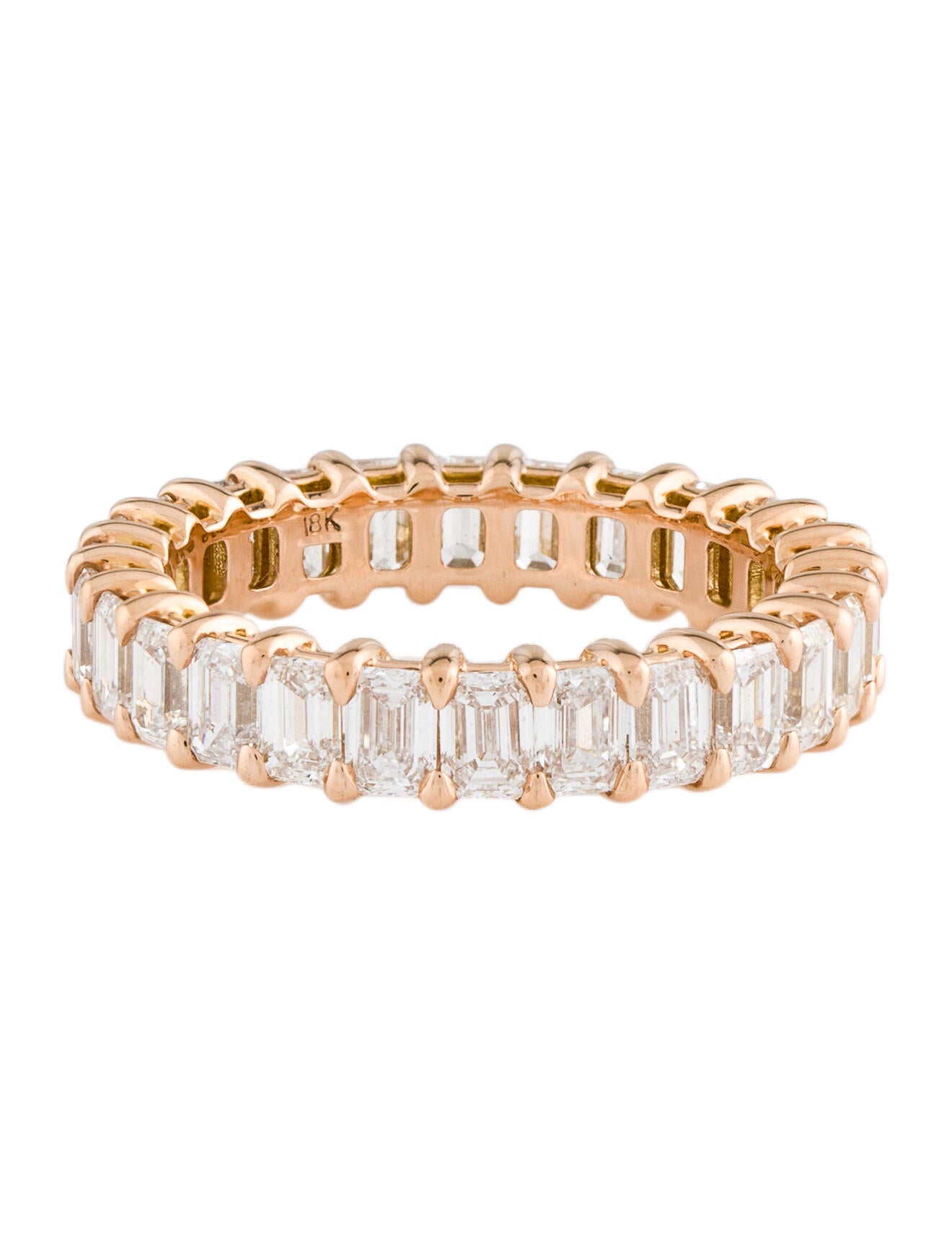 Daniella Design 18K 3.69ctw Diamond Eternity Band - 18K Rose Gold ...