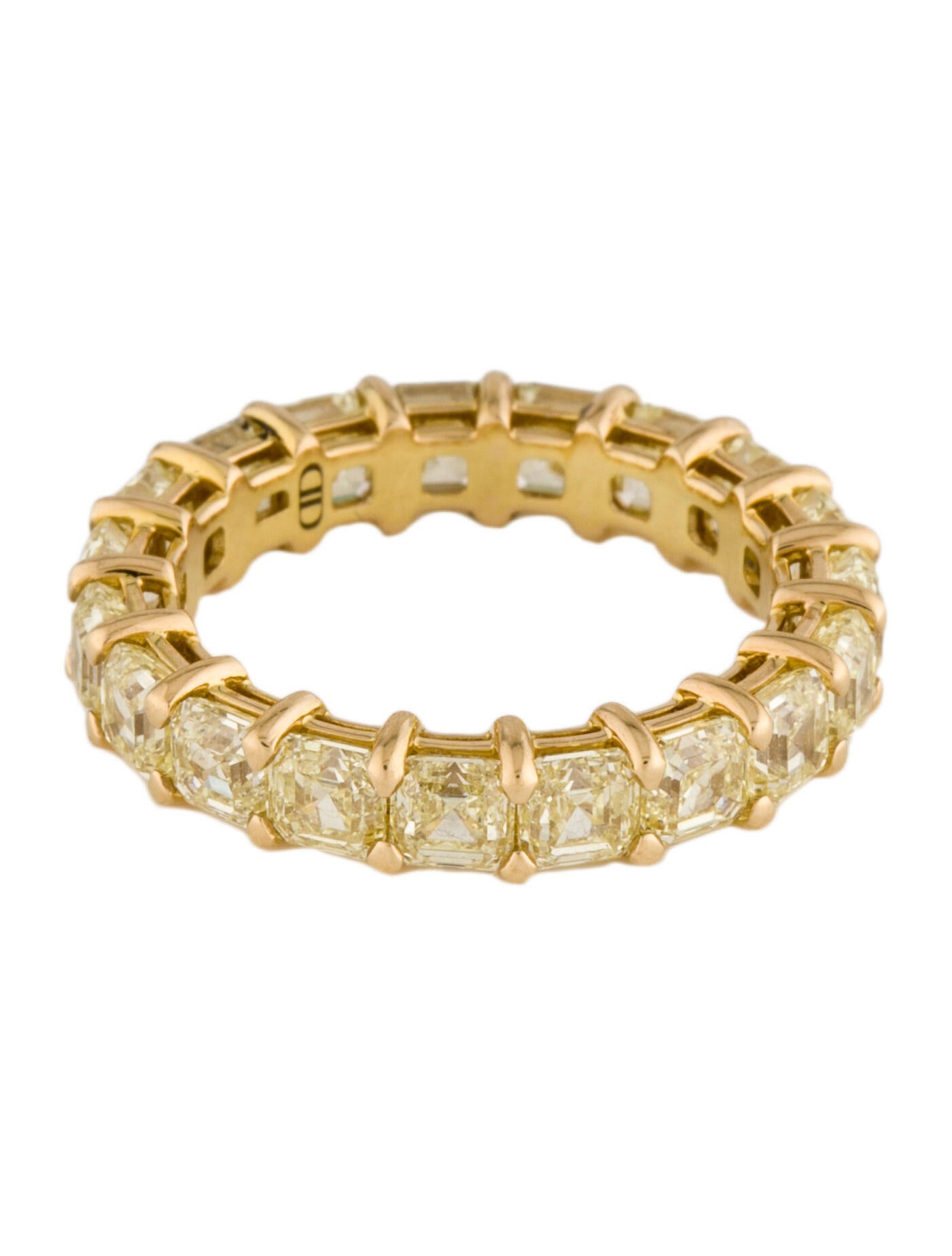 Daniella Design 18K 5.27ctw Diamond Eternity Band Ring - 18K Yellow ...