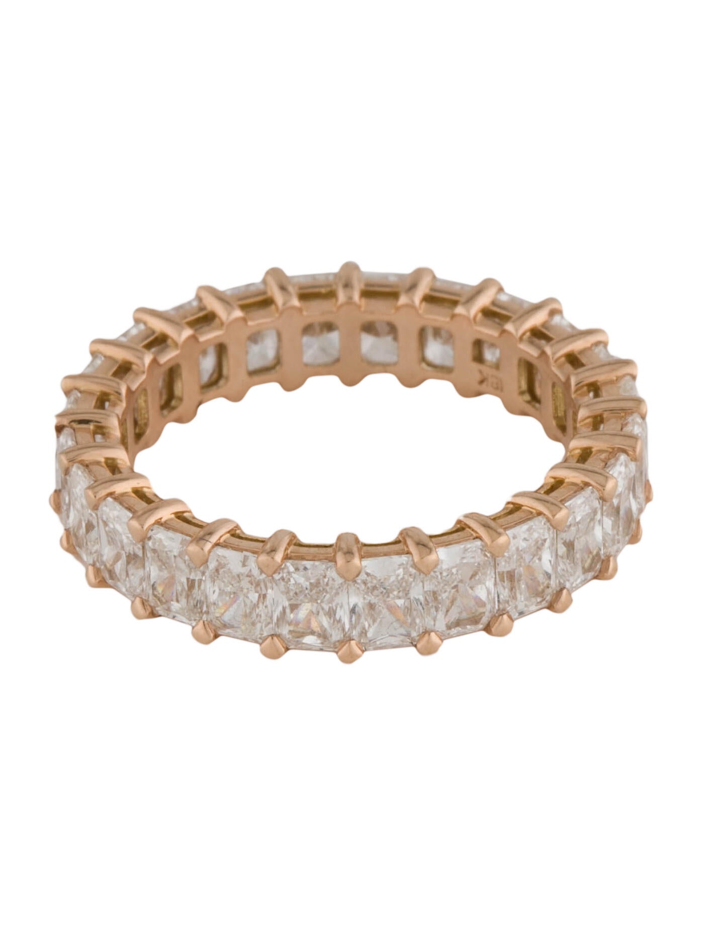 Daniella Design 18K 4.32ctw Diamond Eternity Band Ring - 18K Yellow ...