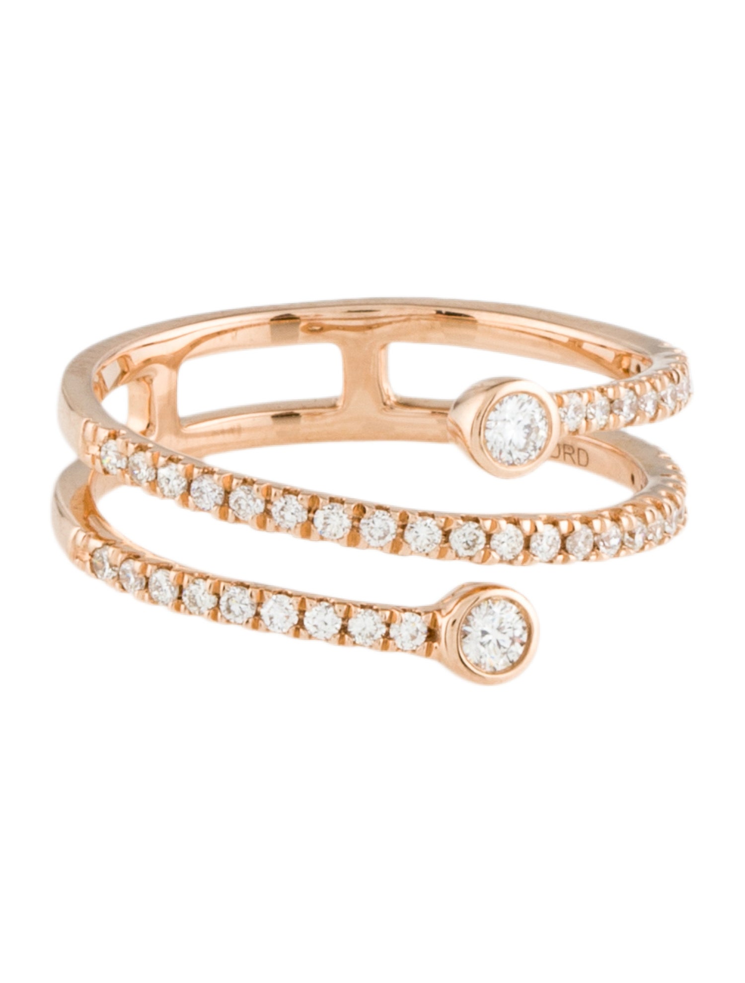 Dana Rebecca Designs 14K Diamond Lulu Jack Wrap Band Ring - 14K Rose Gold Band, Rings ...