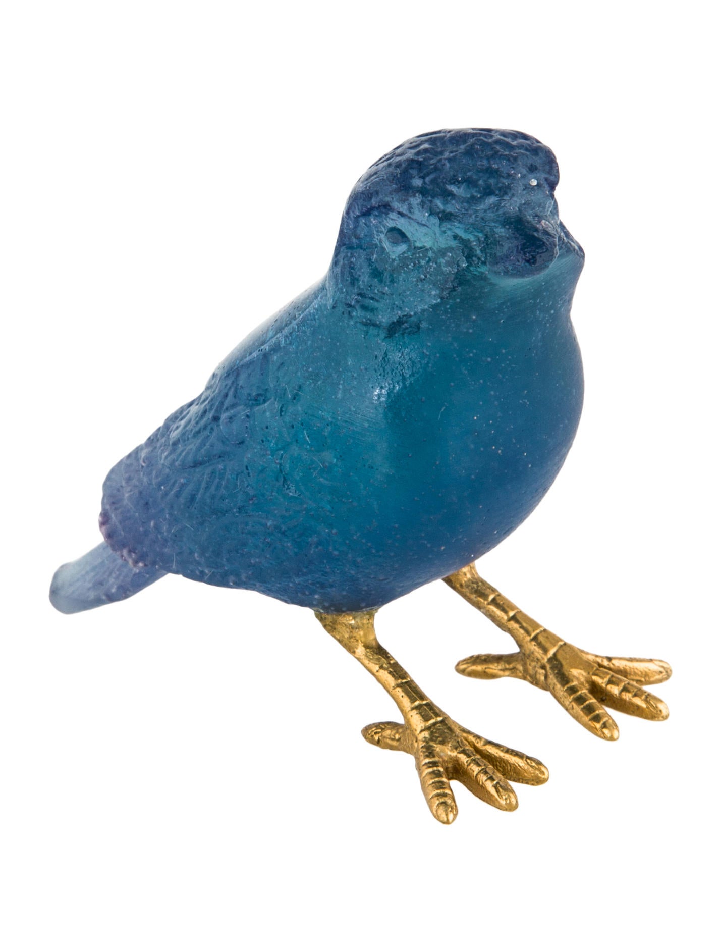 Daum Crystal Bird Figurine - Blue Decorative Accents, Decor ...