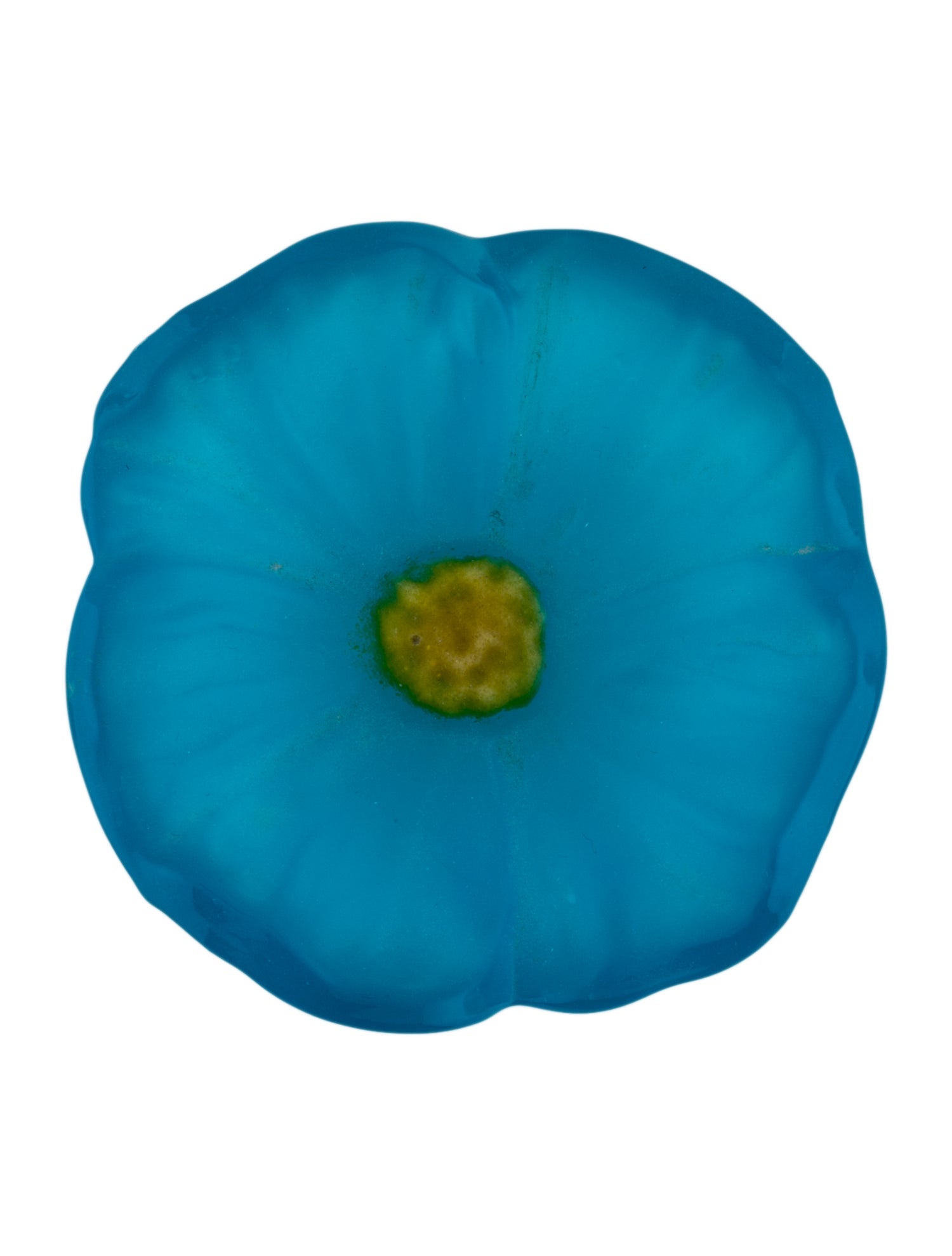 Daum Small Pâte de Verre Cactus Flower Dish - Blue Decorative Accents ...