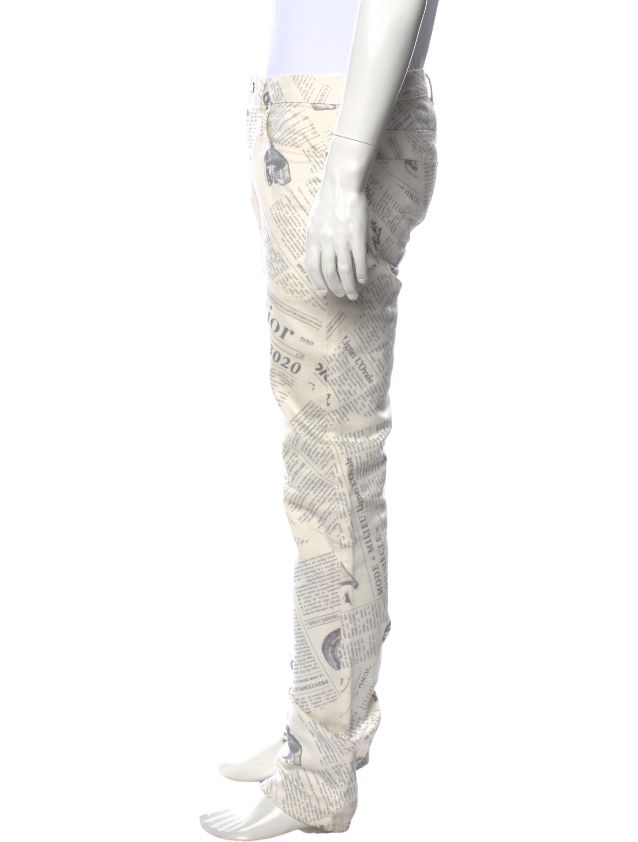 DIOR x Daniel Arsham Skinny Jeans - Neutrals, 10" Rise Jeans, Clothing ...