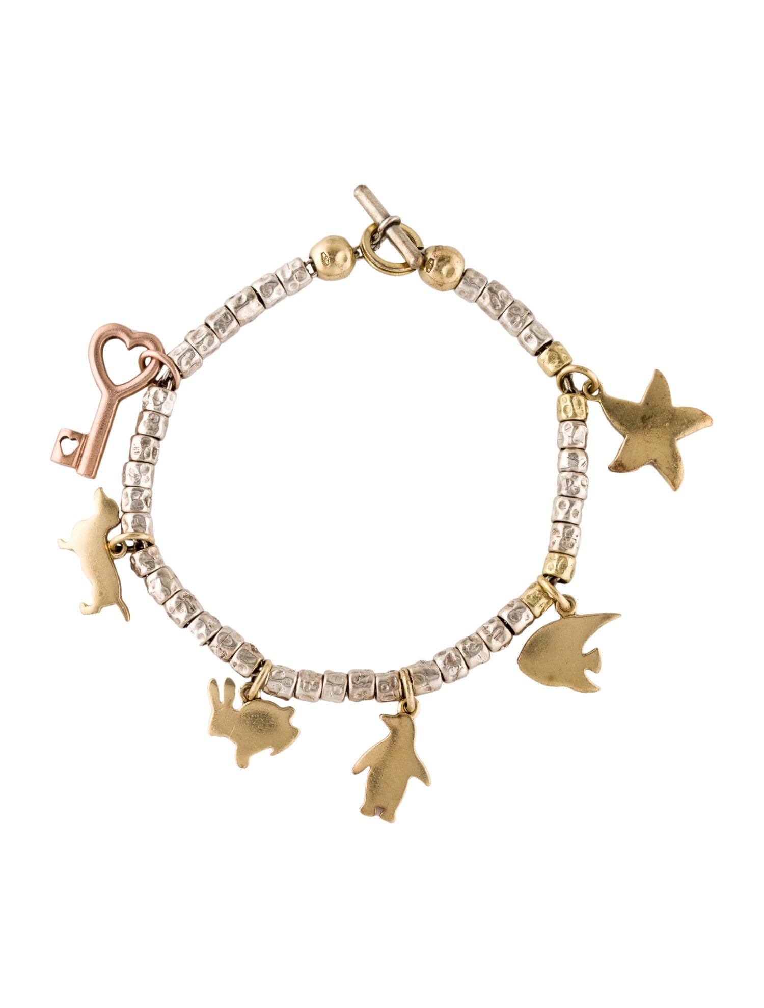 Dodo Two-Tone Charm Bracelet - 18K Yellow Gold Charm, Bracelets ...