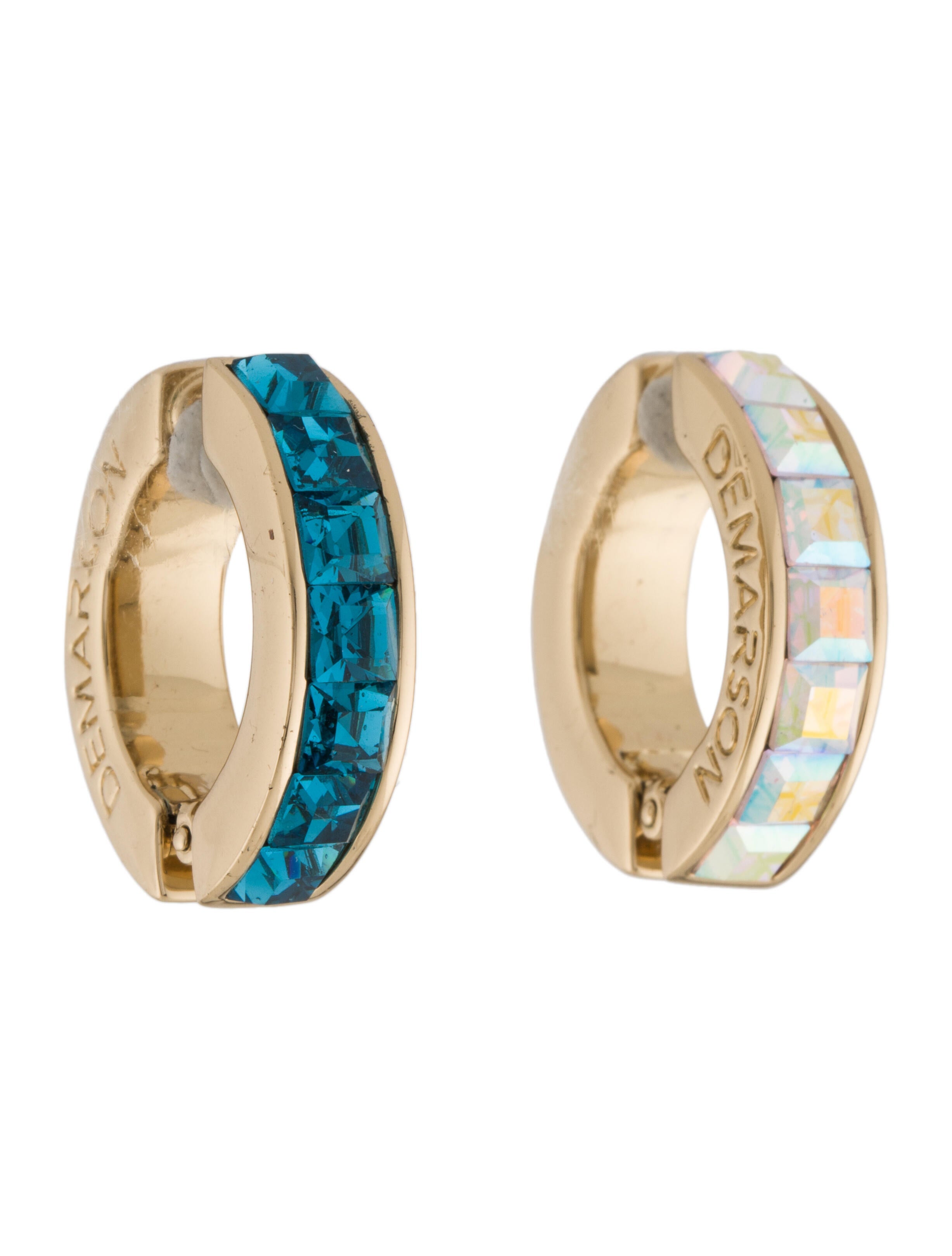 Demarson Crystal Eden Cuff Earrings w/ Tags - Gold-Tone Metal Ear Cuff ...