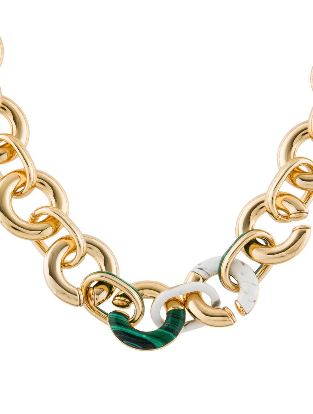 Demarson Alex Necklace - Green, Brass Chain, Necklaces - DEMAR20202 ...