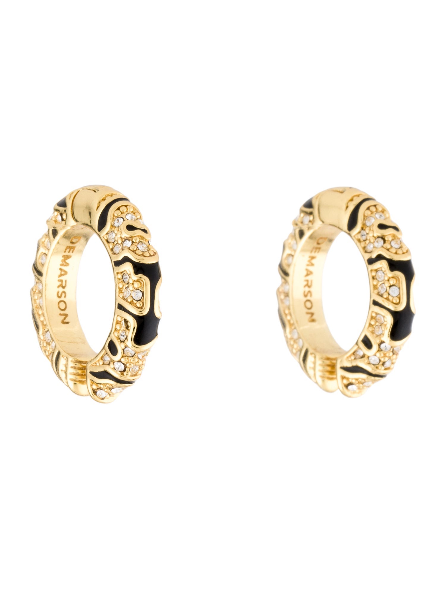 Demarson Zebra Pave Lili Ear Cuffs - Gold-Tone Metal Ear Cuff, Earrings ...