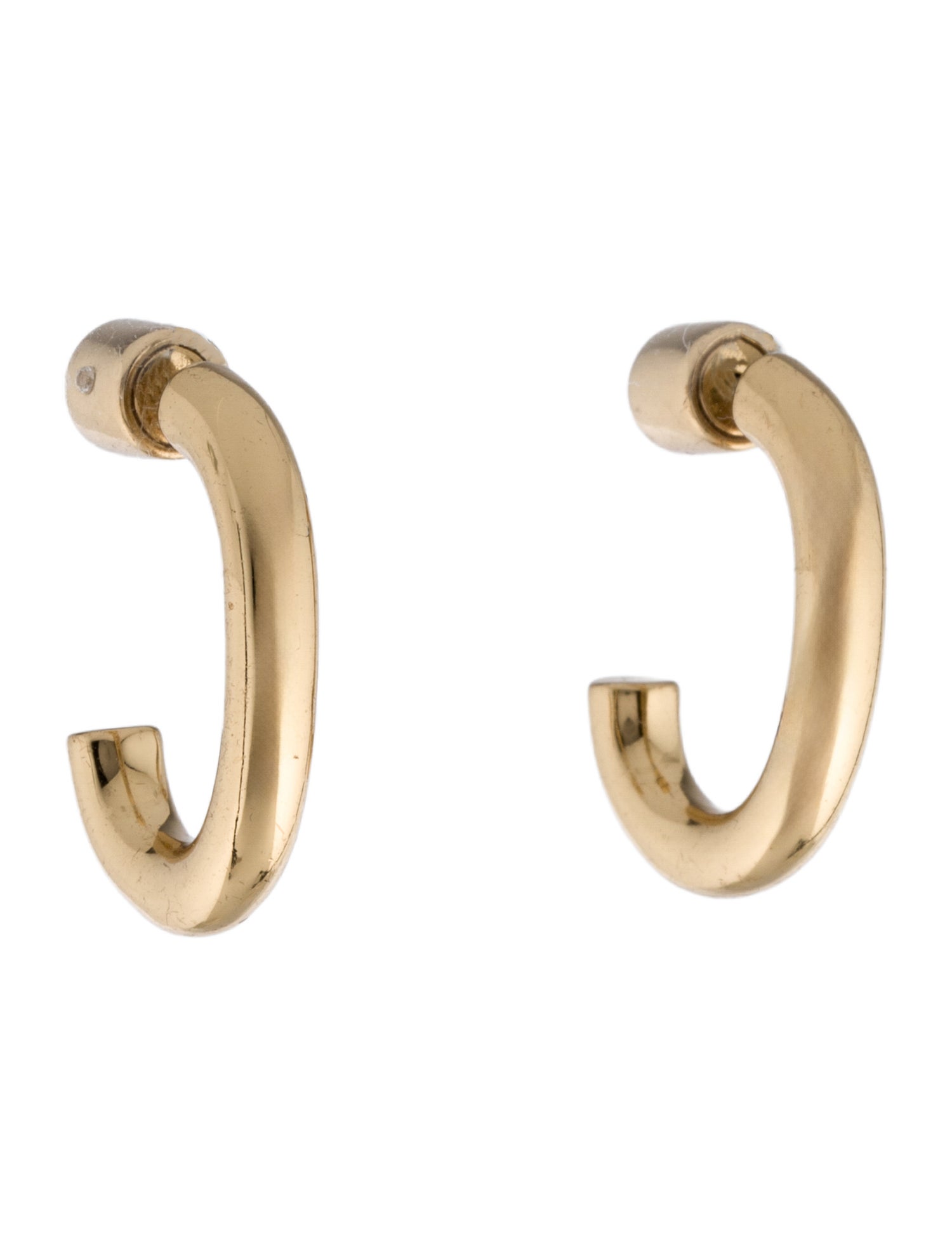 Demarson Hoop Earrings - Silver-Tone Metal Hoop, Earrings - DEMAR20662 ...