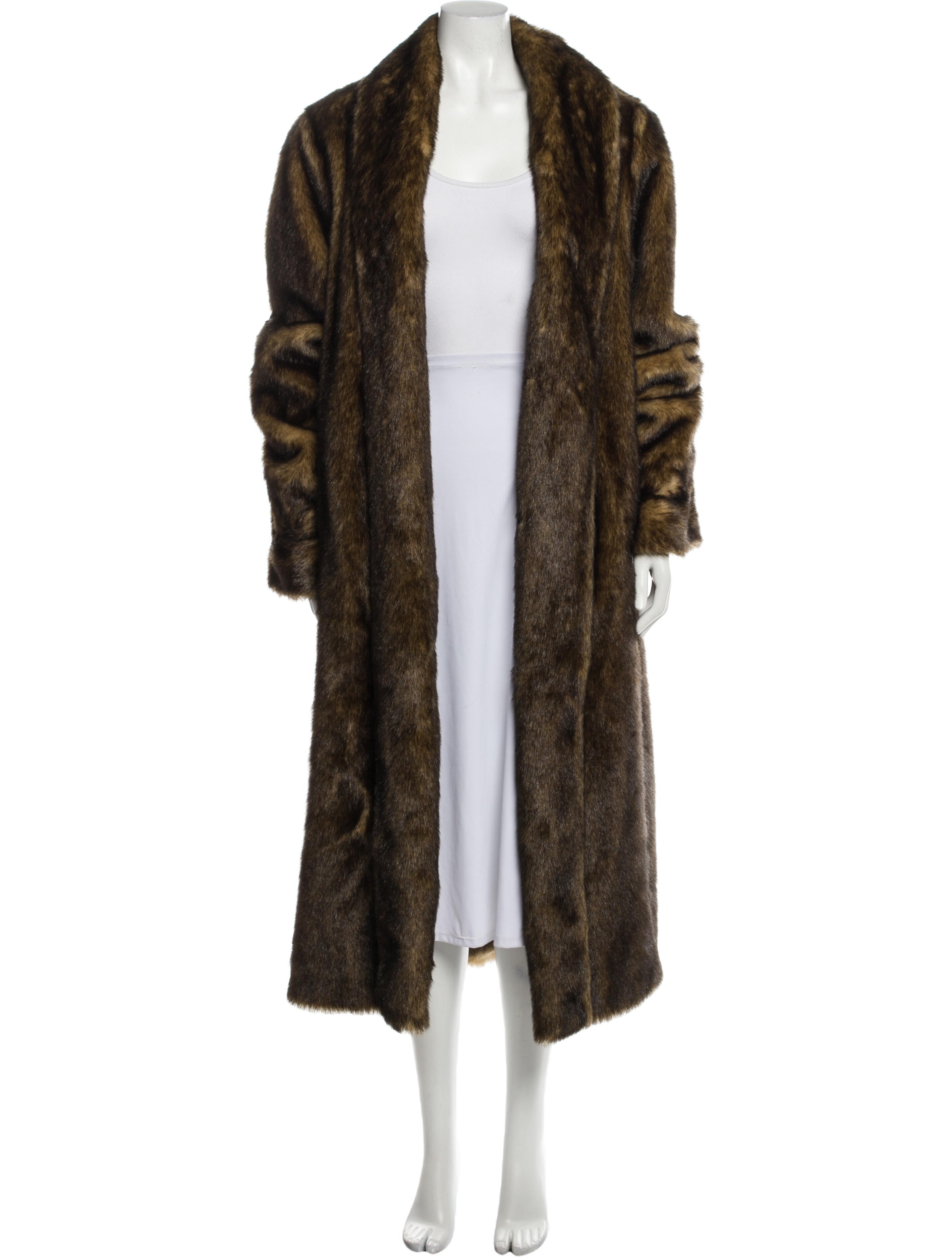 Dennis Basso Sable Fur Long Coat Neutrals Coats Clothing Den20435 The Realreal