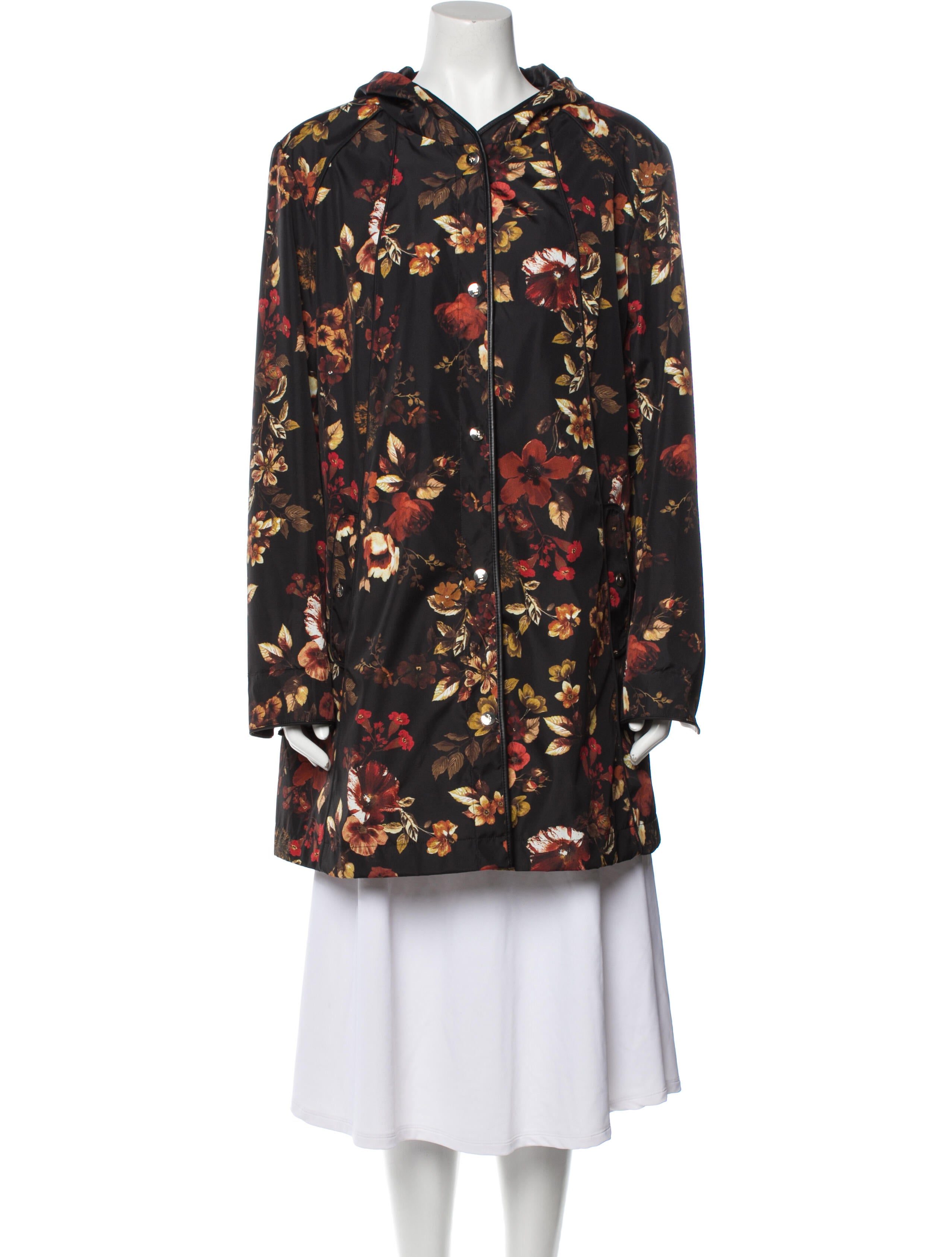 Cacharel Floral Print Coat - Neutrals Coats, Clothing - CAC27146 | The ...