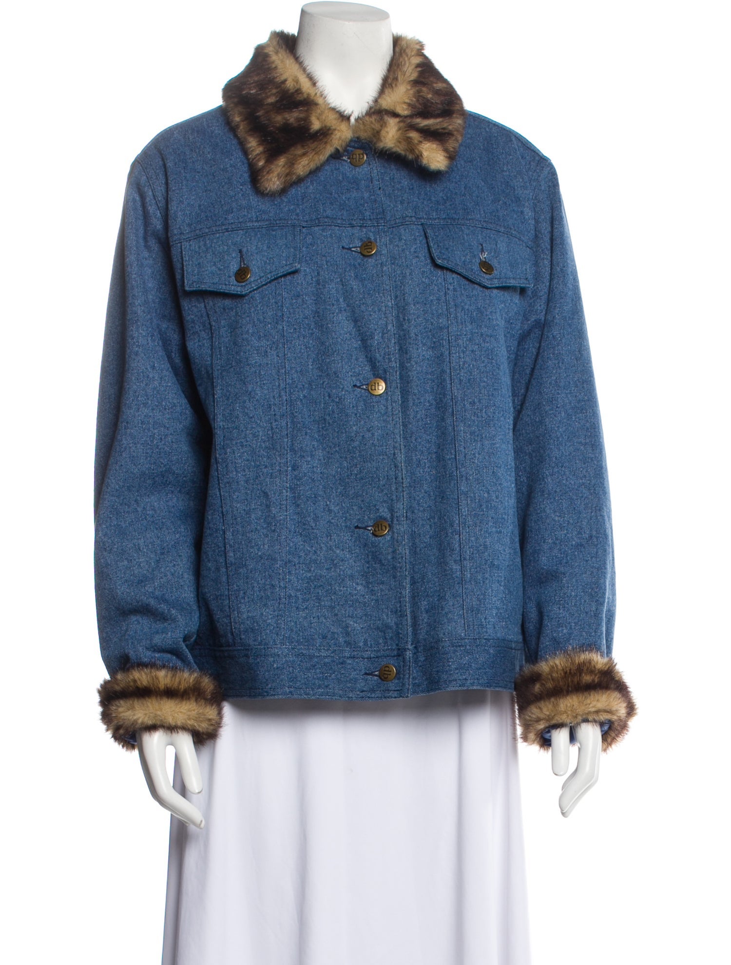 Dennis Basso Denim Jacket - Blue Jackets, Clothing - DEN23527 | The ...