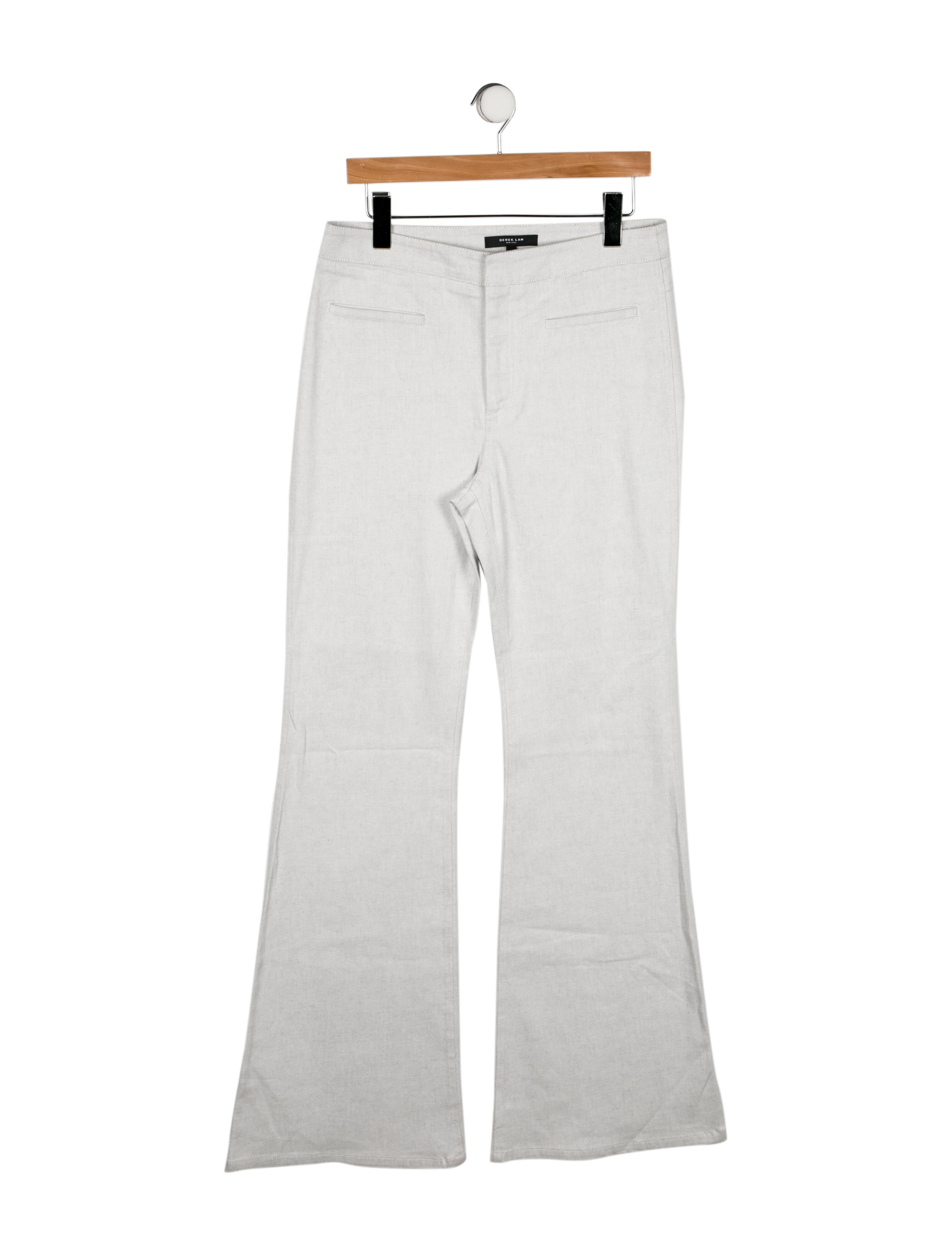Derek Lam Wide Leg Pants - Grey, 11.25" Rise Pants, Clothing - DER70299 ...