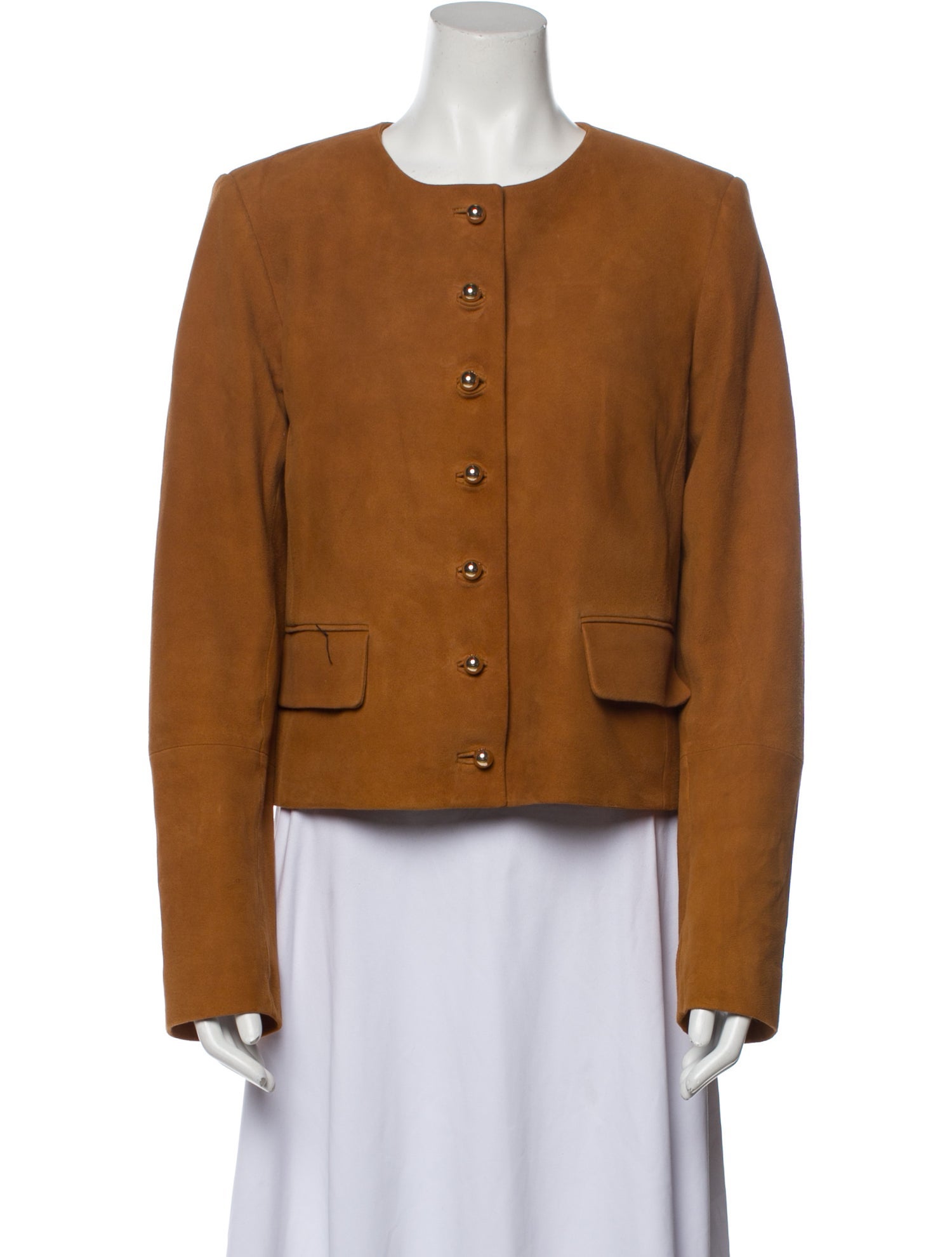 Derek Lam Lamb Leather Evening Jacket - Brown Jackets, Clothing ...
