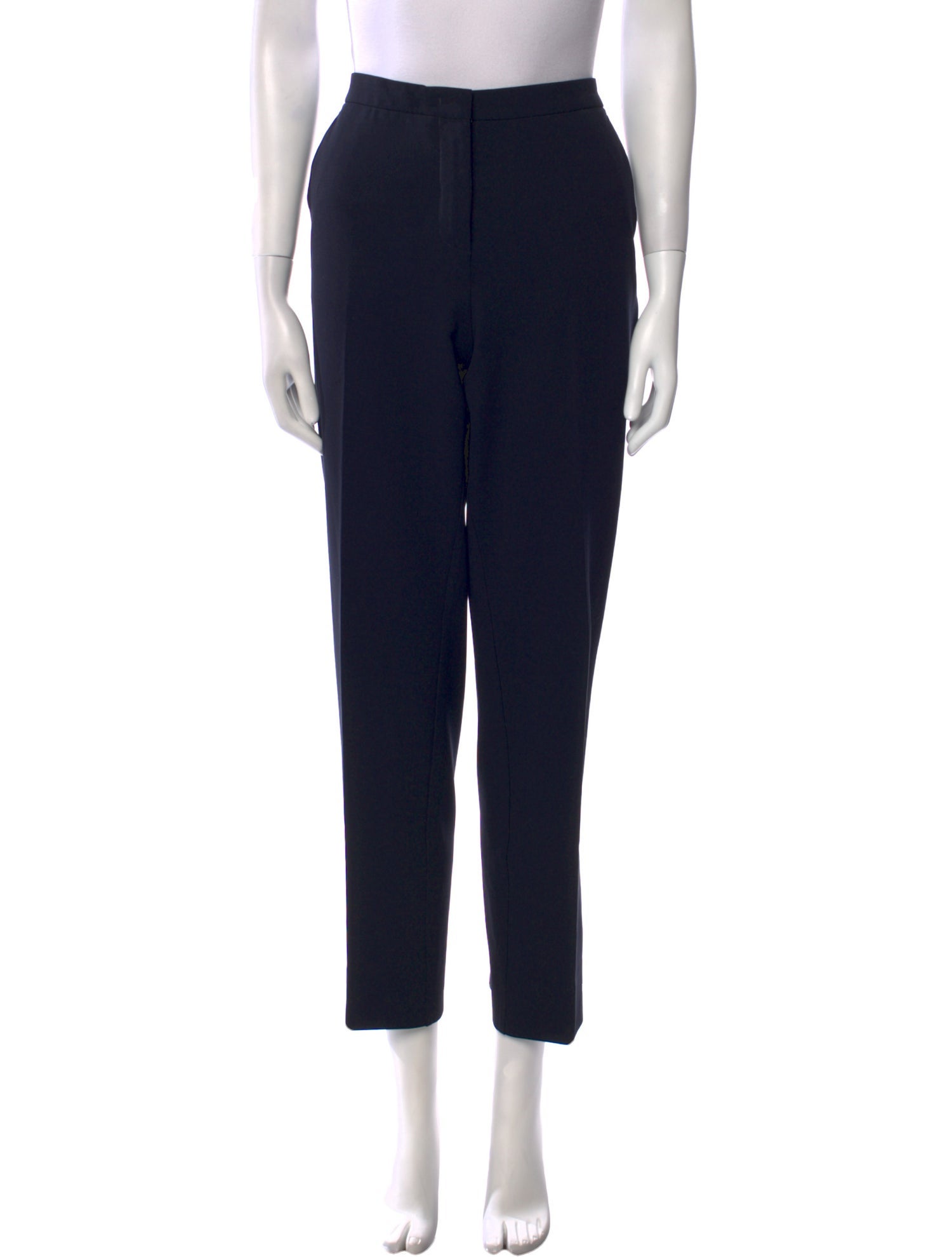 Brunello Cucinelli Wool Straight Leg Pants - Blue, 10.5" Rise Pants ...