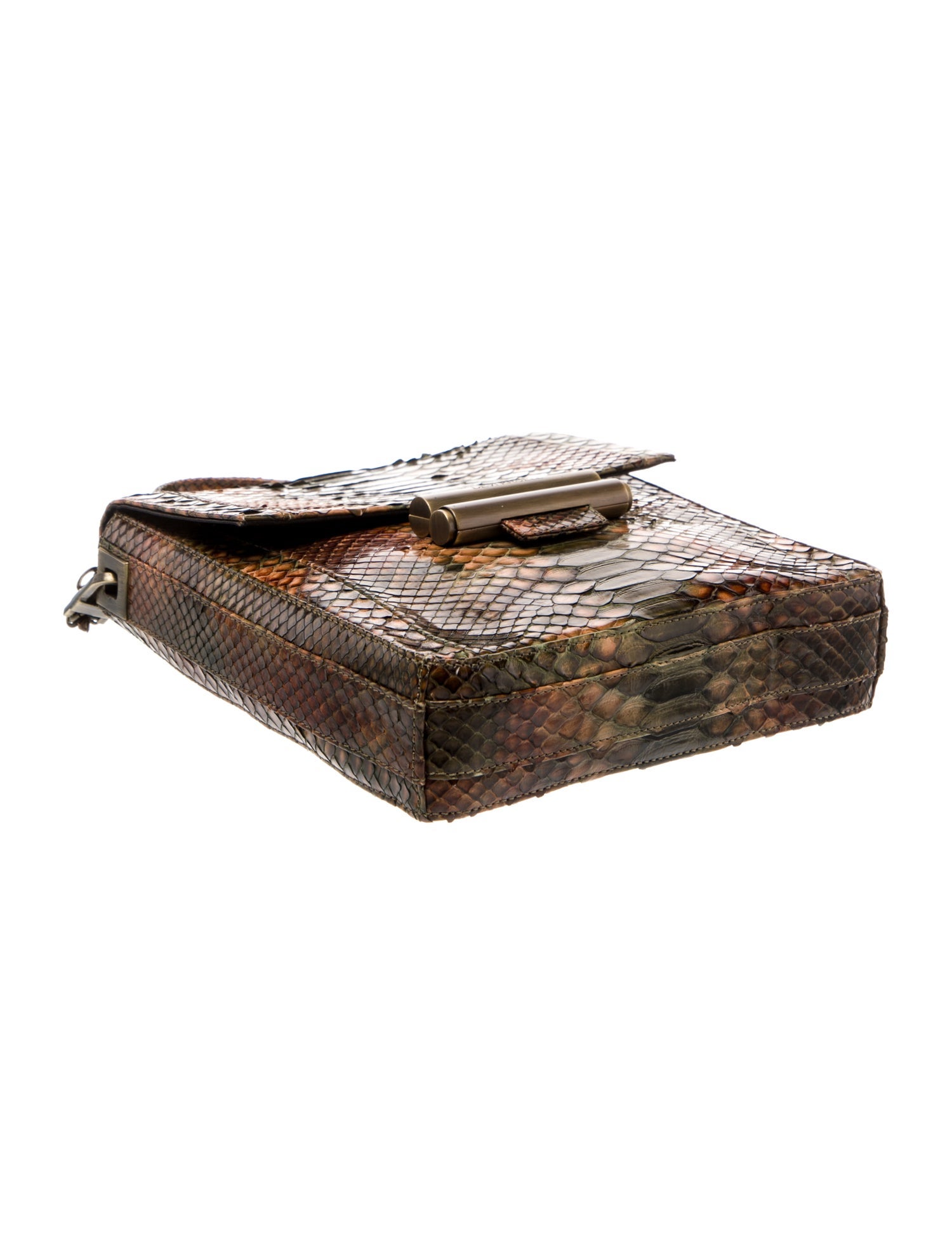 Devi Kroell Python Shoulder Bag - Brown Shoulder Bags, Handbags ...