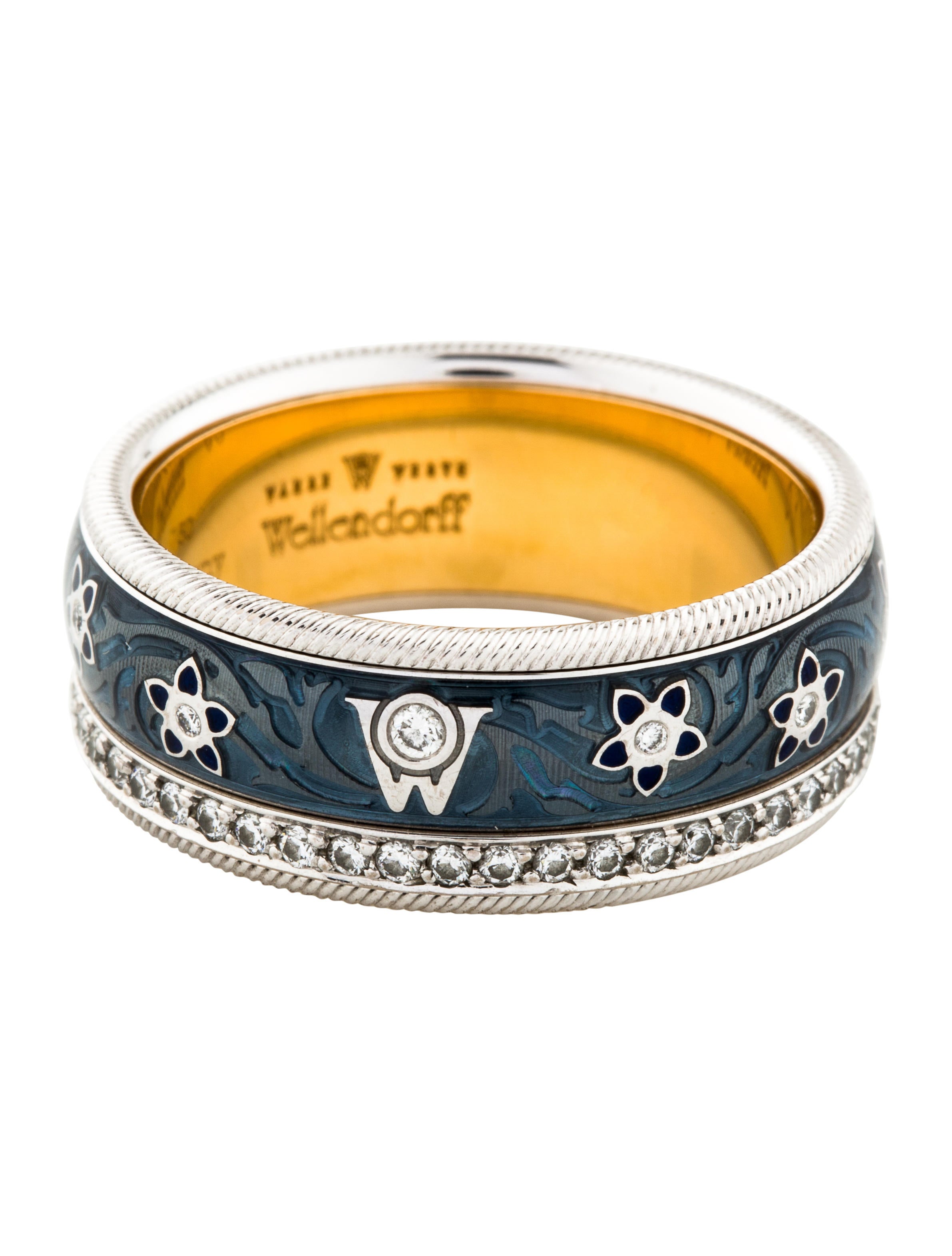 Wellendorff 18K Blueberry Diamond Spinning Ring - Band, Rings ...
