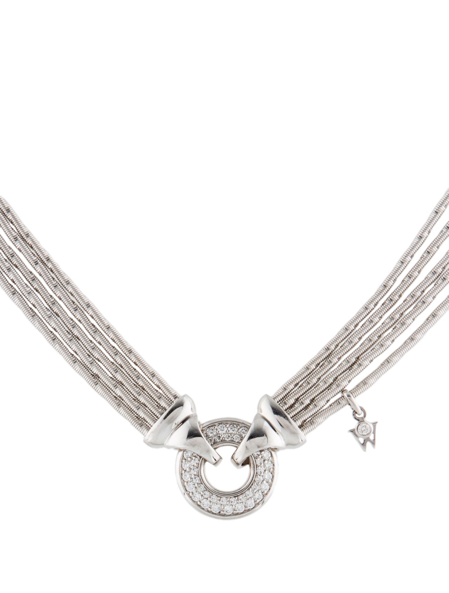 Wellendorff 18K Diamond Multistrand Collar Necklace - Collar, Necklaces ...