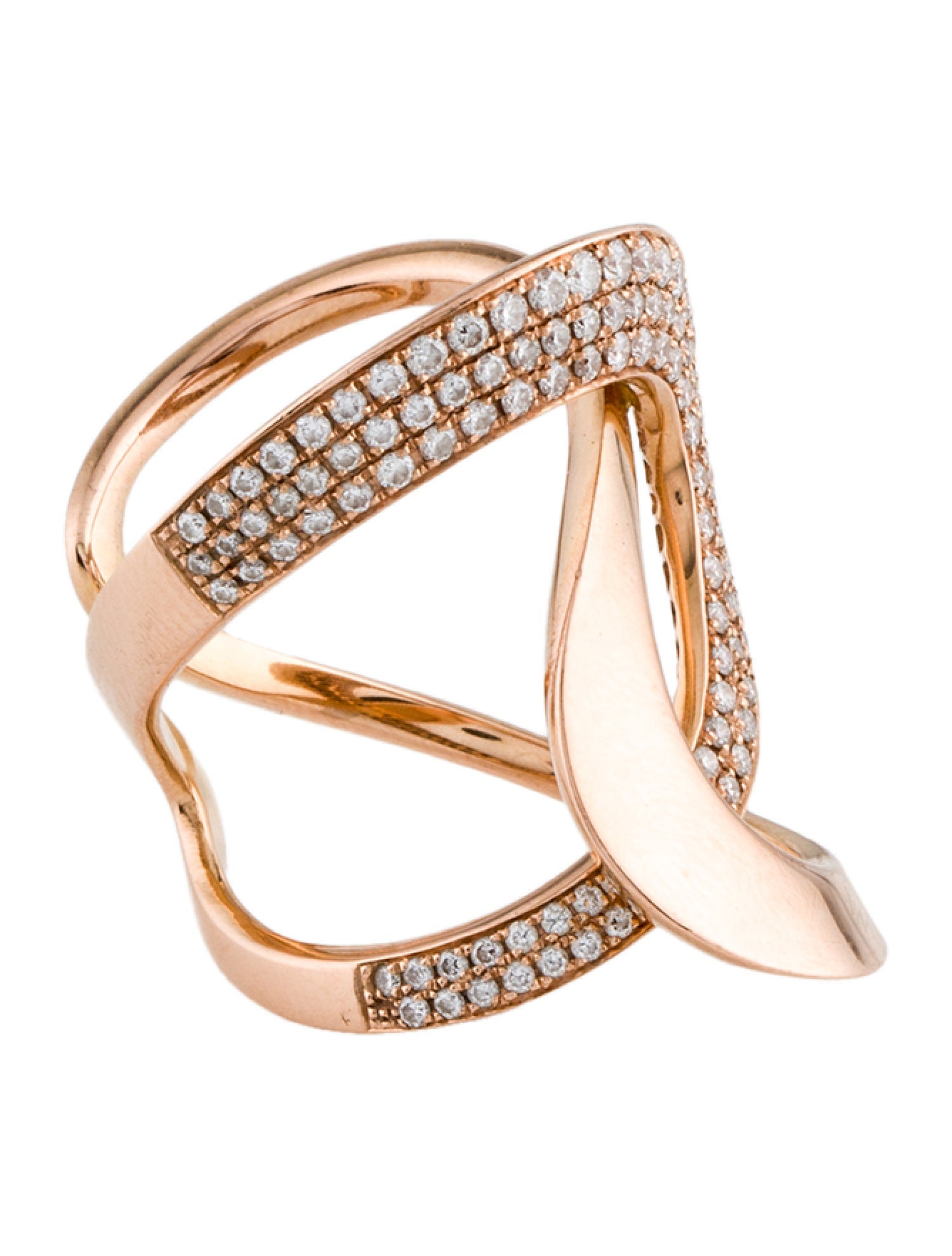 Dada Arrigoni 18K Diamond Interlocking Ring - Band, Rings - DFGHF20008 ...